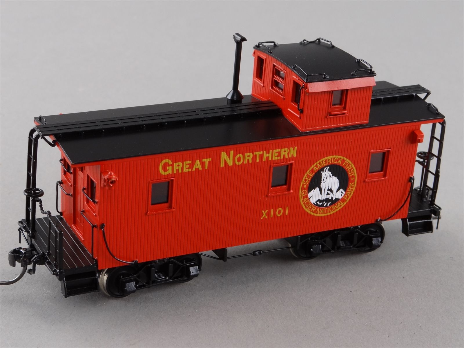 HO Brass Model Train North Bank Line GN 25' Truss Rod Caboose Road # ...