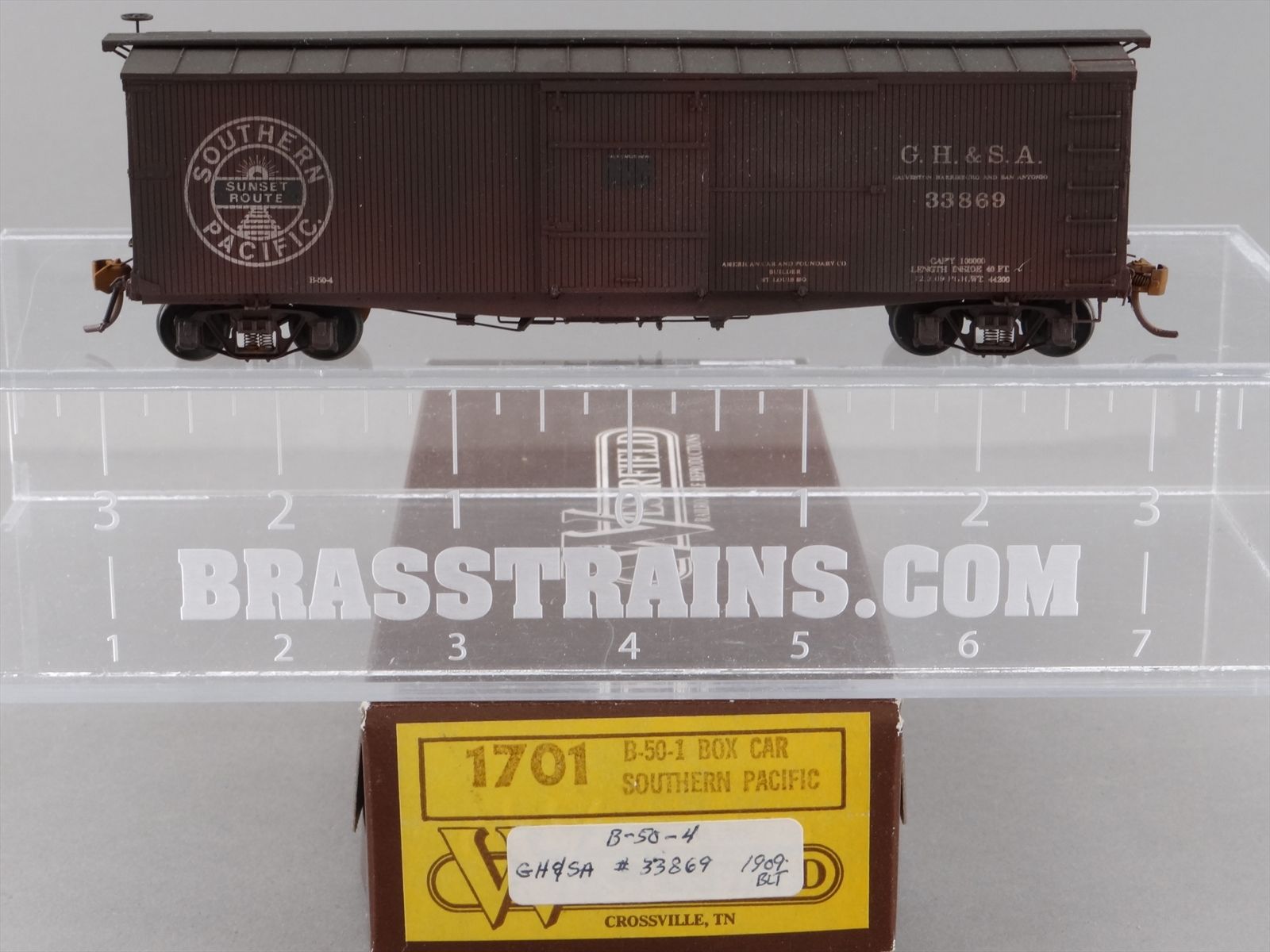 HO Westerfield 1701 Pro Built Kit - SP Southern Pacific Sunset Route / GH&SA B-50-4 Box Car ...