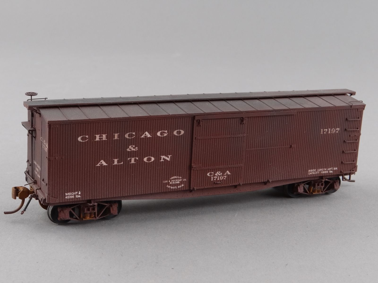 HO Westerfield 1718 Pro Built Kit - SP / C&A Chicago & Alton B-50-2 Box Car #17197 - Custom