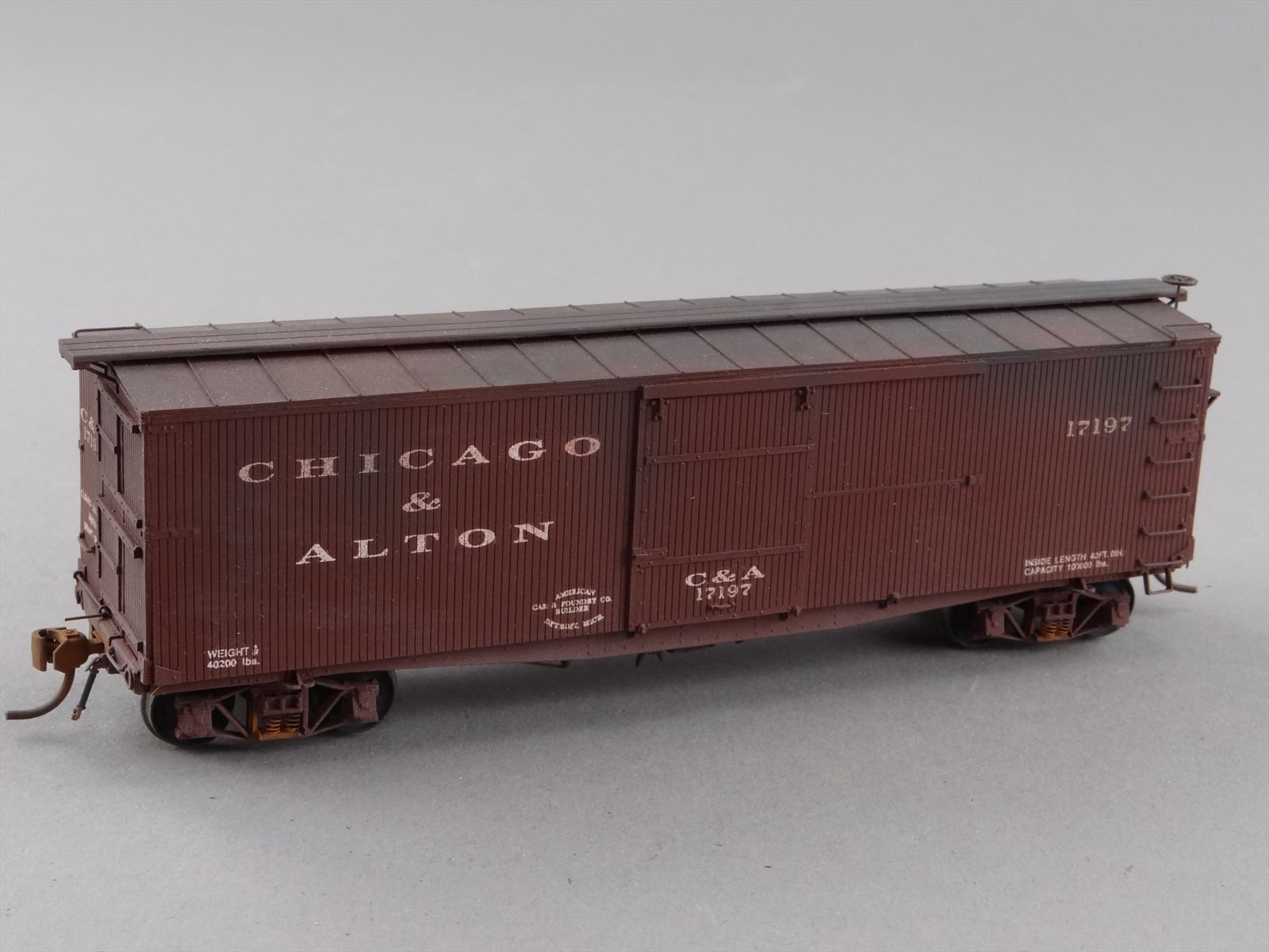 HO Westerfield 1718 Pro Built Kit - SP / C&A Chicago & Alton B-50-2 Box Car #17197 - Custom