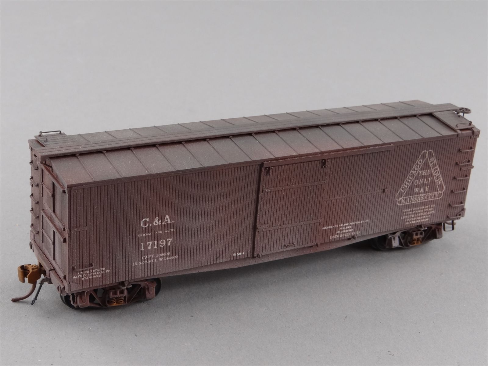 HO Westerfield 1708 Pro Built Kit - SP / C&A Chicago & Alton B-50-4 Box Car #17197 - Custom