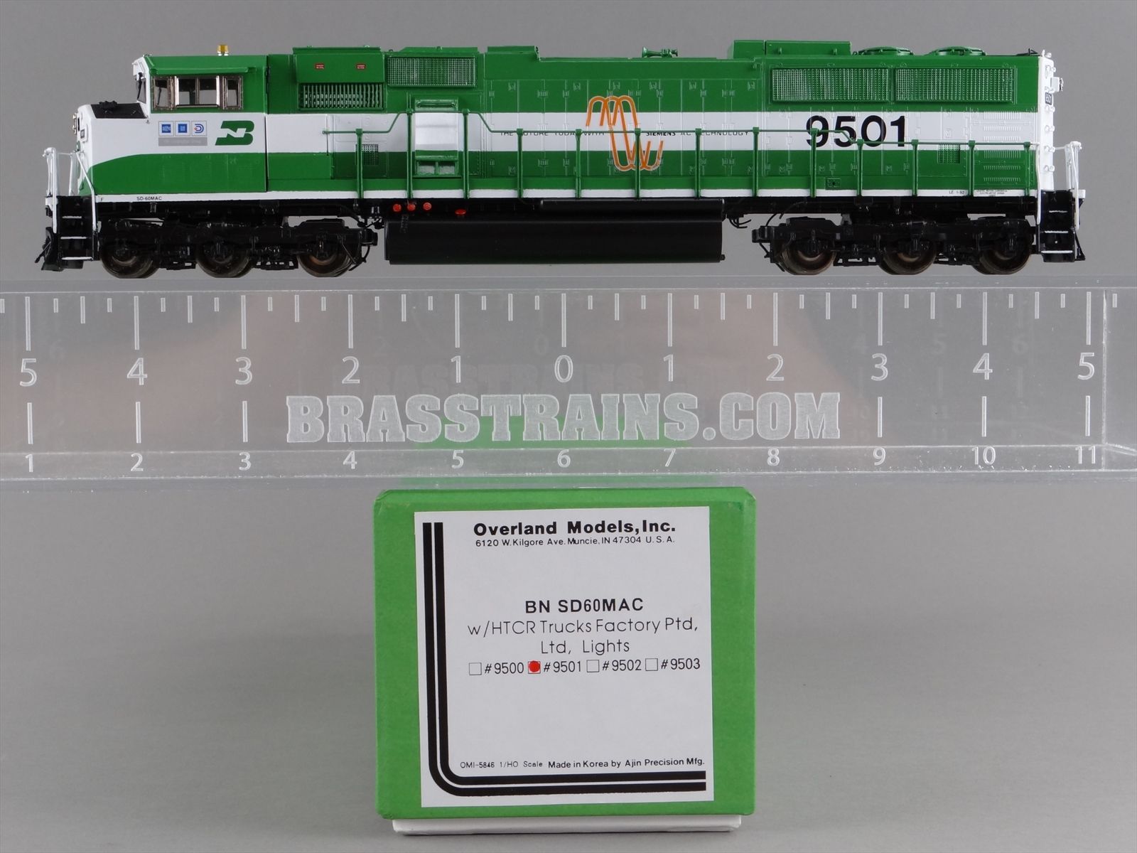 HO Brass Model Train - OMI 5846.1 BN Burlington Northern EMD SD60MAC ...