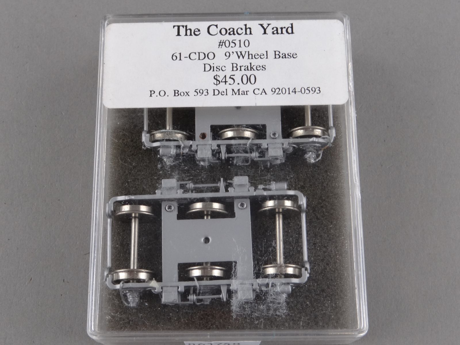 HO Brass TCY 0510 Coach Yard Passenger 3-Axle 6-Wheel Trucks - 1 Pair ...