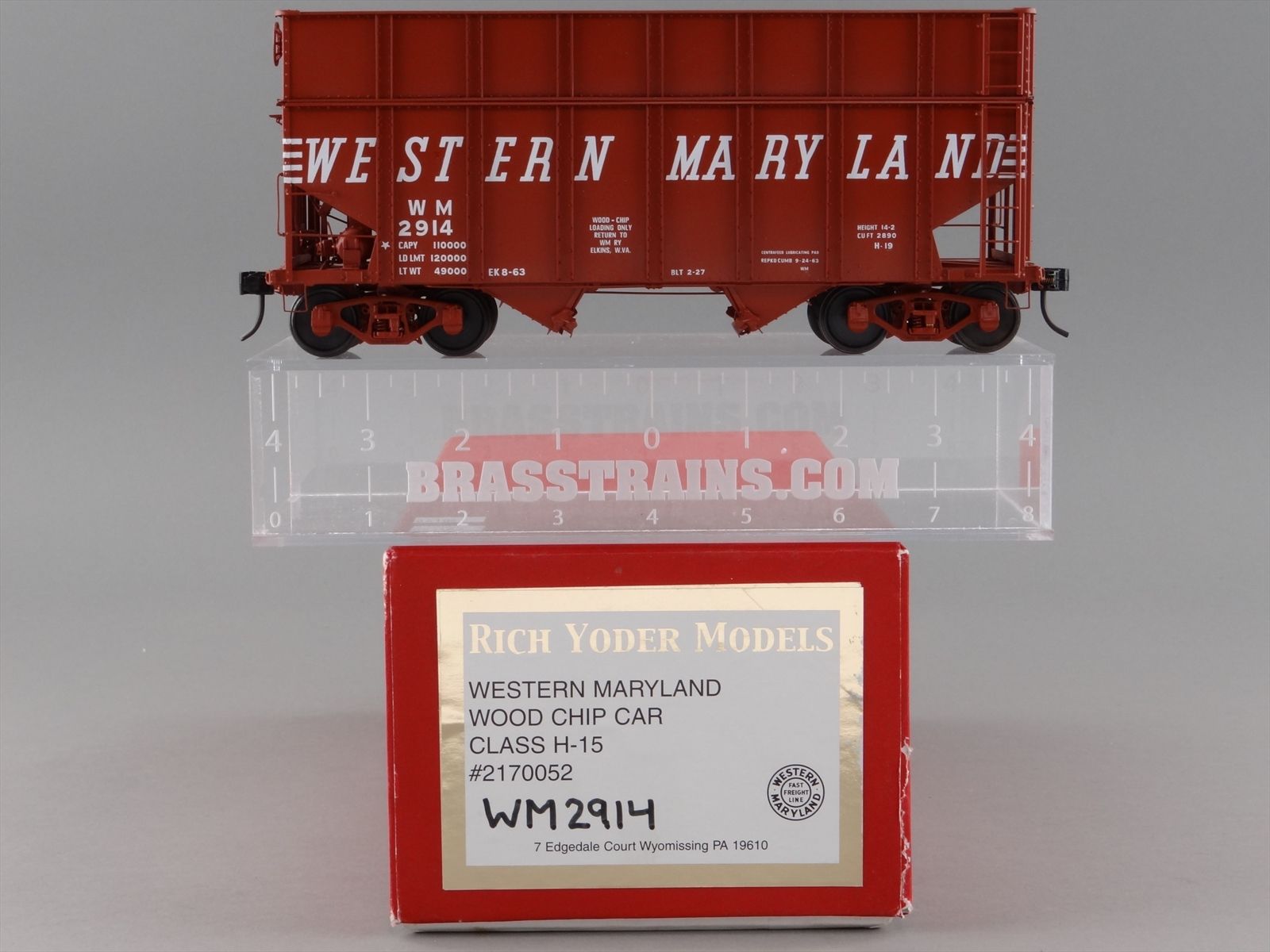 O 2-Rail Brass RYM RY 2170052 Rich Yoder Models WM Western Maryland ...