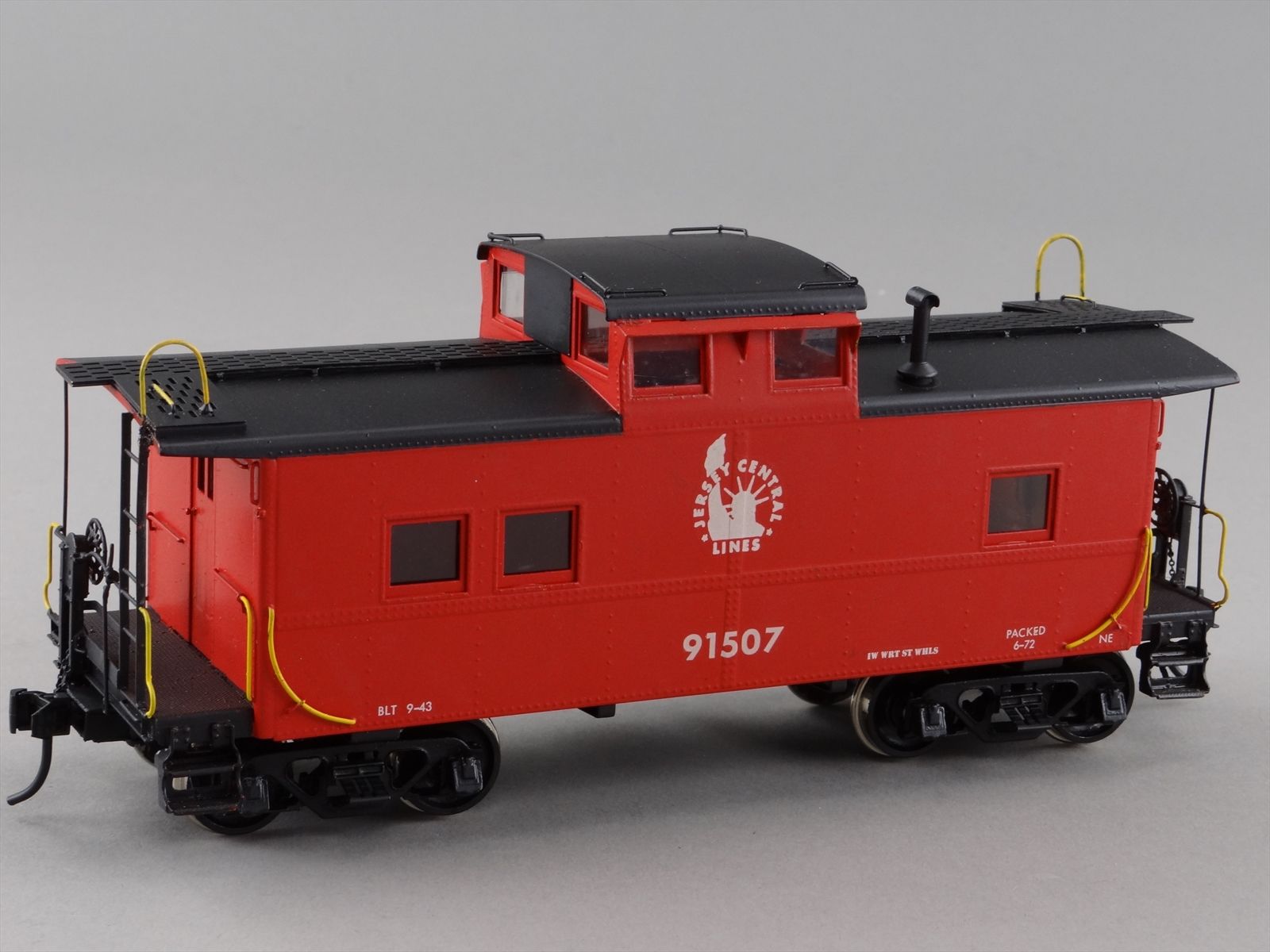 O 2-Rail Brass OMI 0722 Overland CNJ Central of New Jersey NE Steel Caboose #91507 - 1988 Run