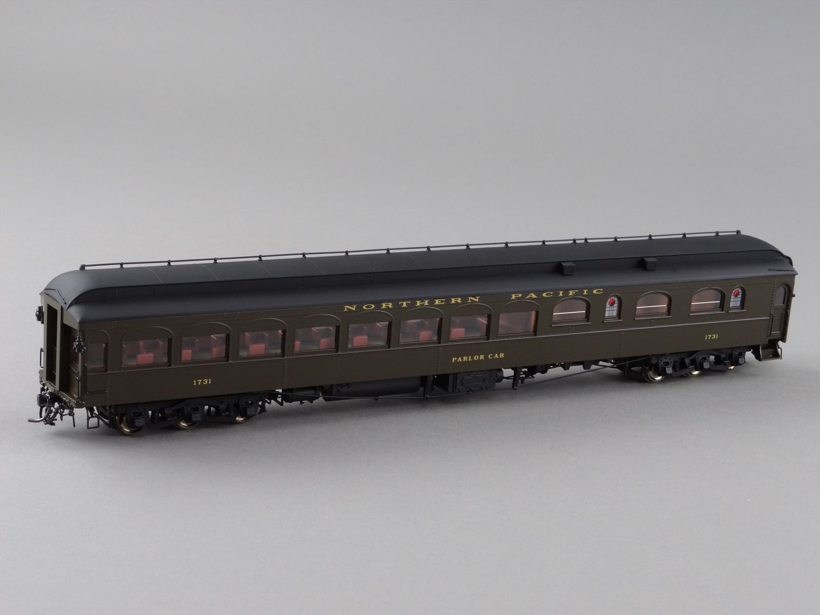 HO Brass W&R NP Northern Pacific Pullman Green Parlor Passenger Car ...