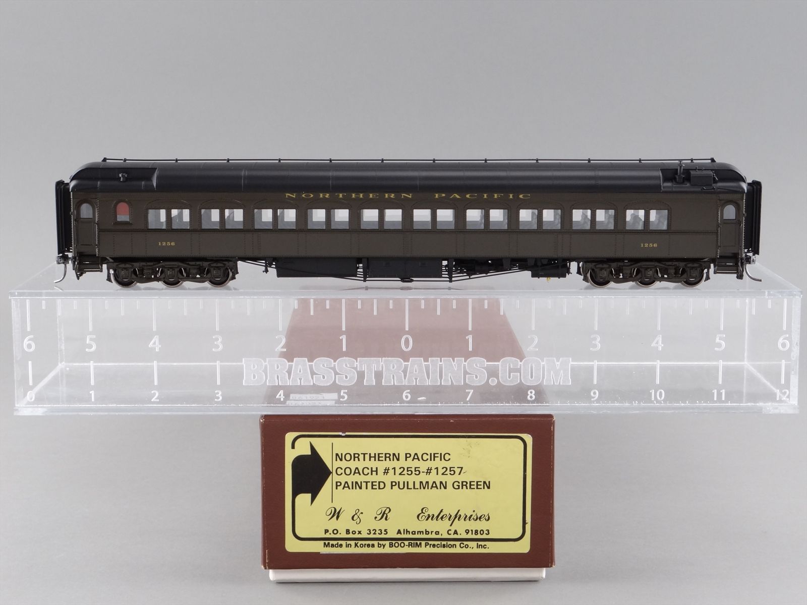HO Brass W&R Enterprises NP Coach Car #1256 w/ Interior & Lights ...