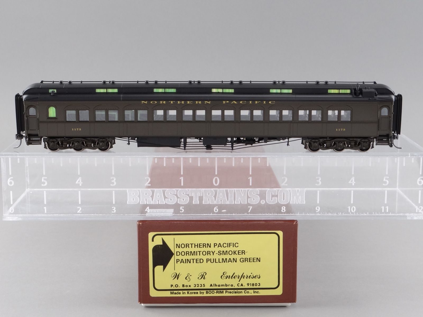 HO Brass W&R Enterprises NP Dormitory Smoker Car #1173 w/ Interior ...