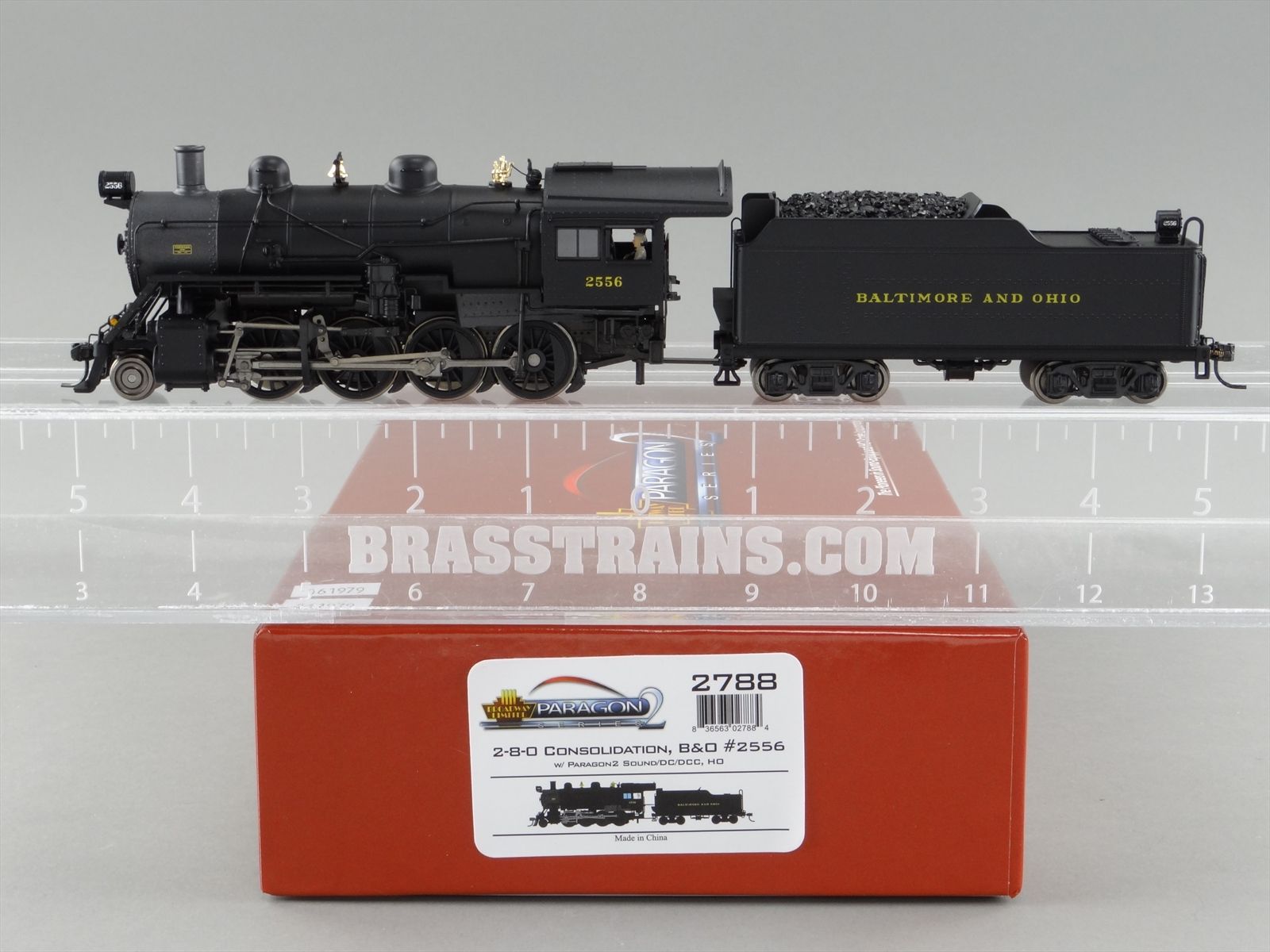 HO Scale BLI-2788 2-8-0 Consolidation, B&O #2556, Paragon2 Sound/DC/DCC