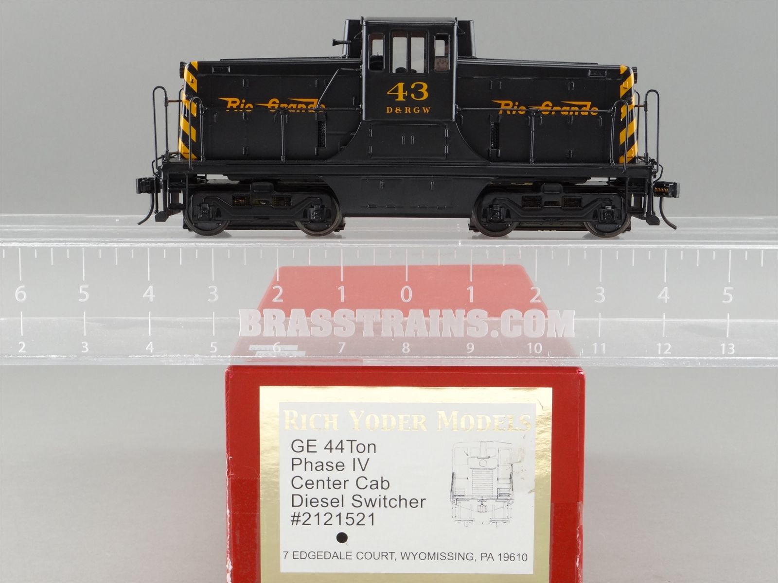 O 2-Rail Brass RYM RY 2121521 Rich Yoder GE 44 Ton Center Cab D&RGW Rio ...