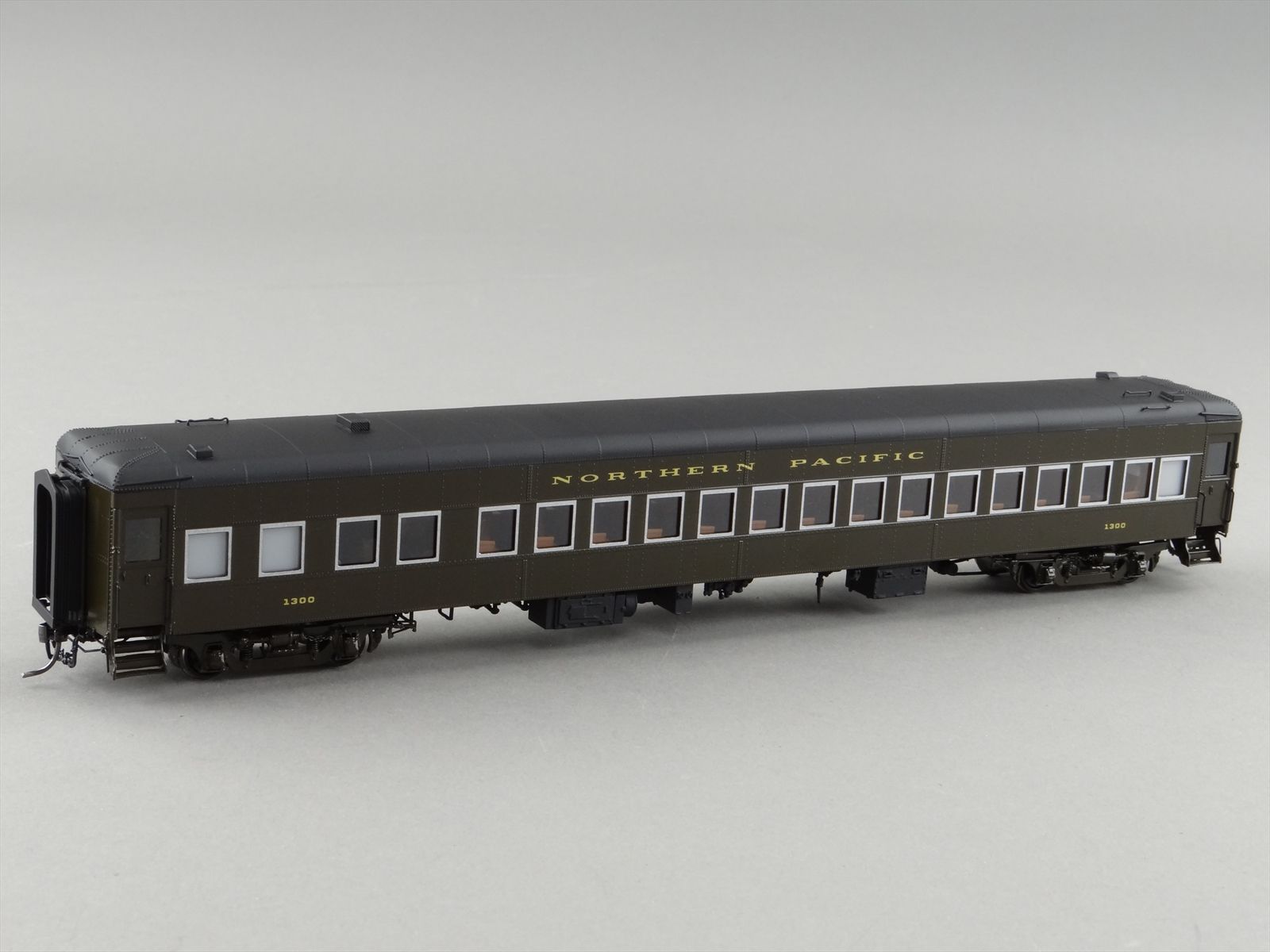 HO Brass W&R NP Lightweight Coach Passenger Car #1300 - Pullman Green ...