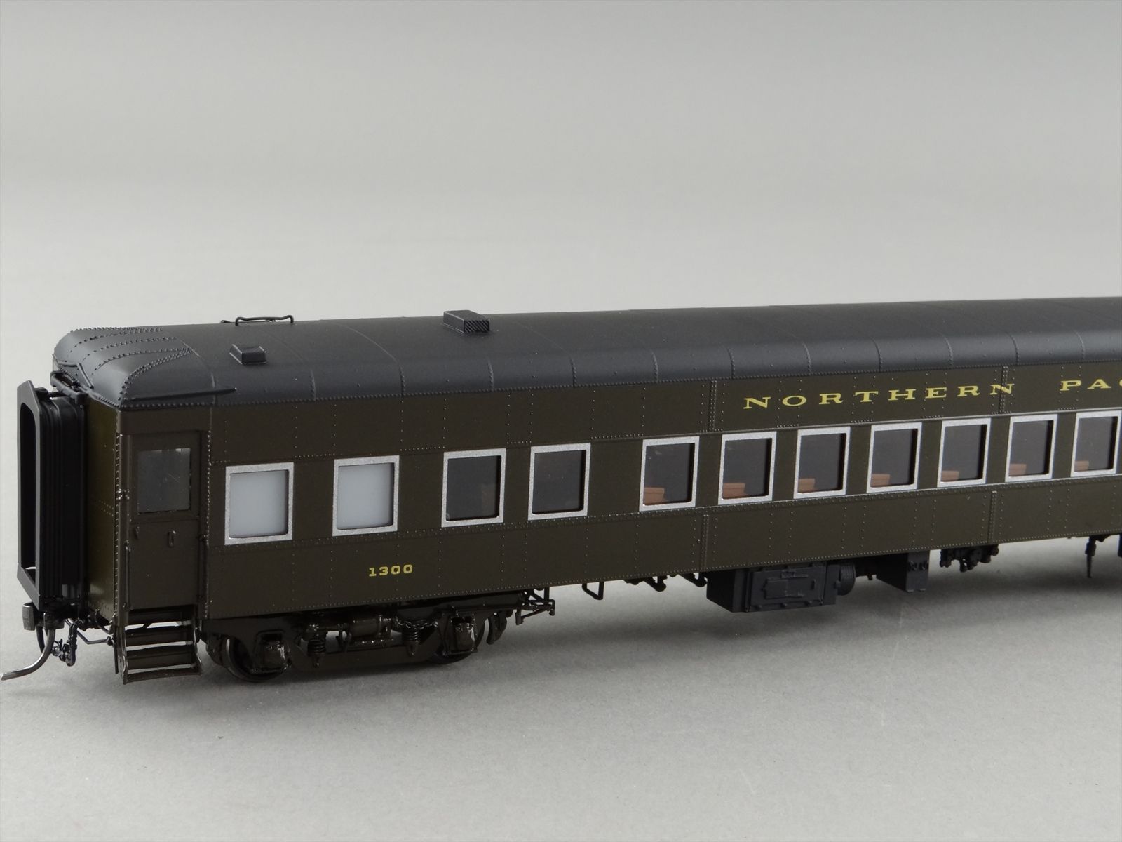 HO Brass W&R NP Lightweight Coach Passenger Car #1300 - Pullman Green ...