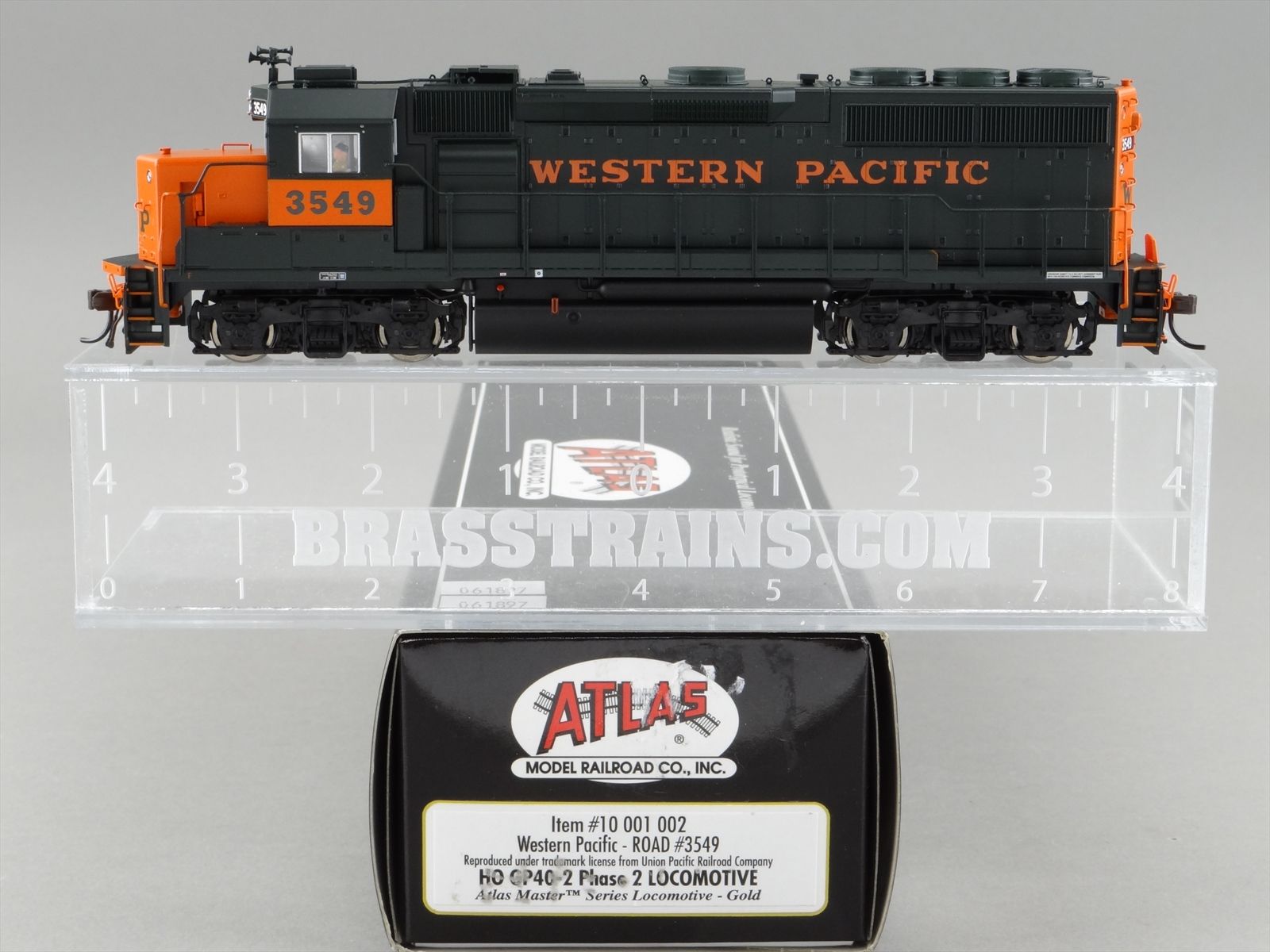 HO Scale Atlas 10001002 WP Western Pacific GP40-2 Phase 2 Diesel #3549 ...