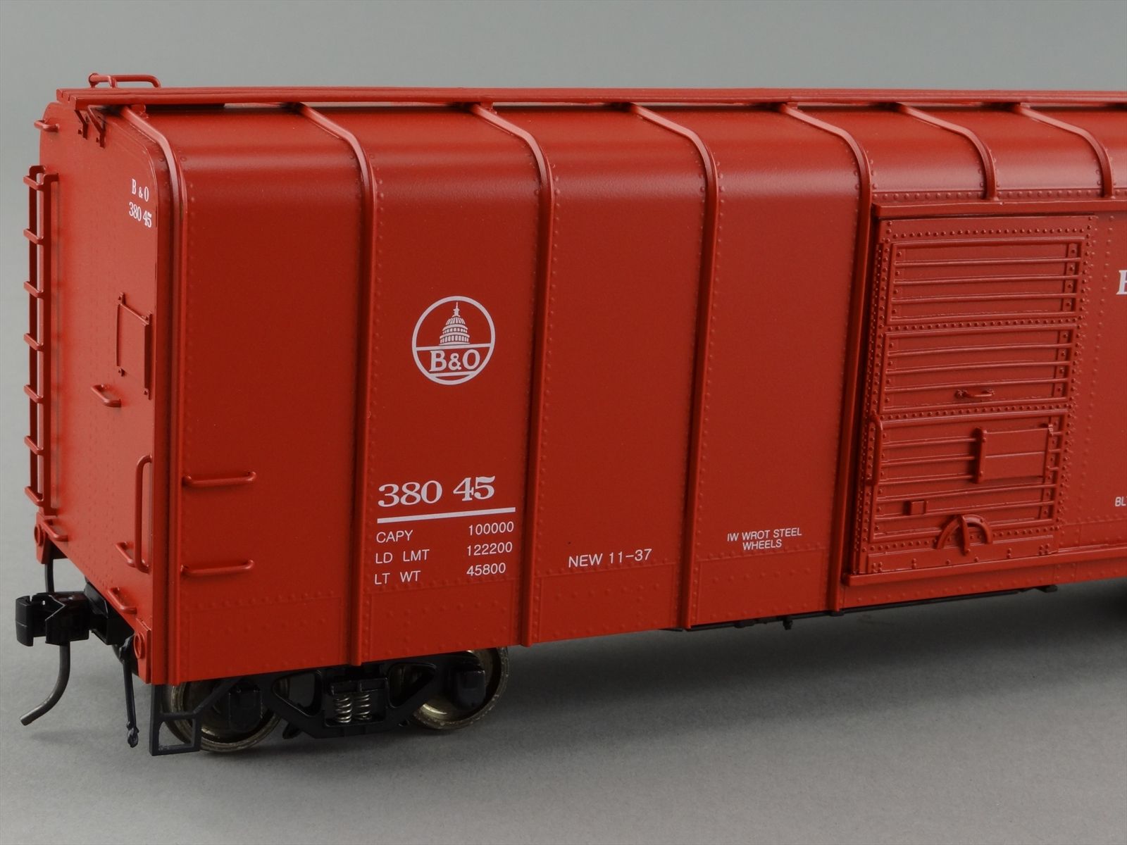 O 2-Rail Brass Sunset B&O Baltimore & Ohio Wagon Top M-53 Box Car #38045