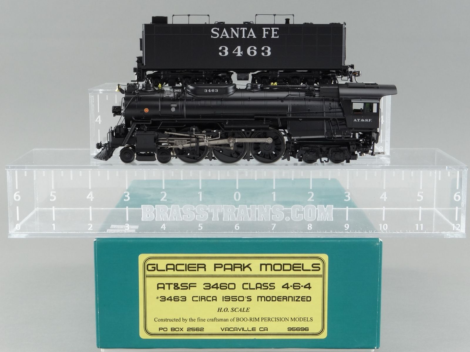 HO Brass GPM Glacier Park ATSF Santa Fe 4-6-4 #3463 1950's Modernized