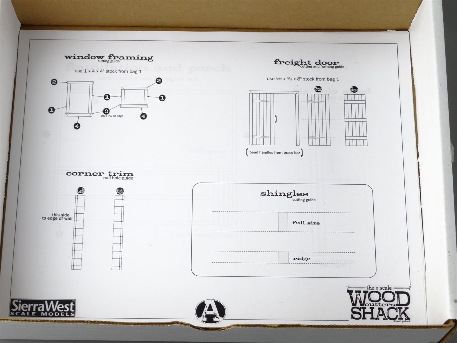 1/4" O Scale Sierra West Craftsman Kit - Wood Cutters Shack