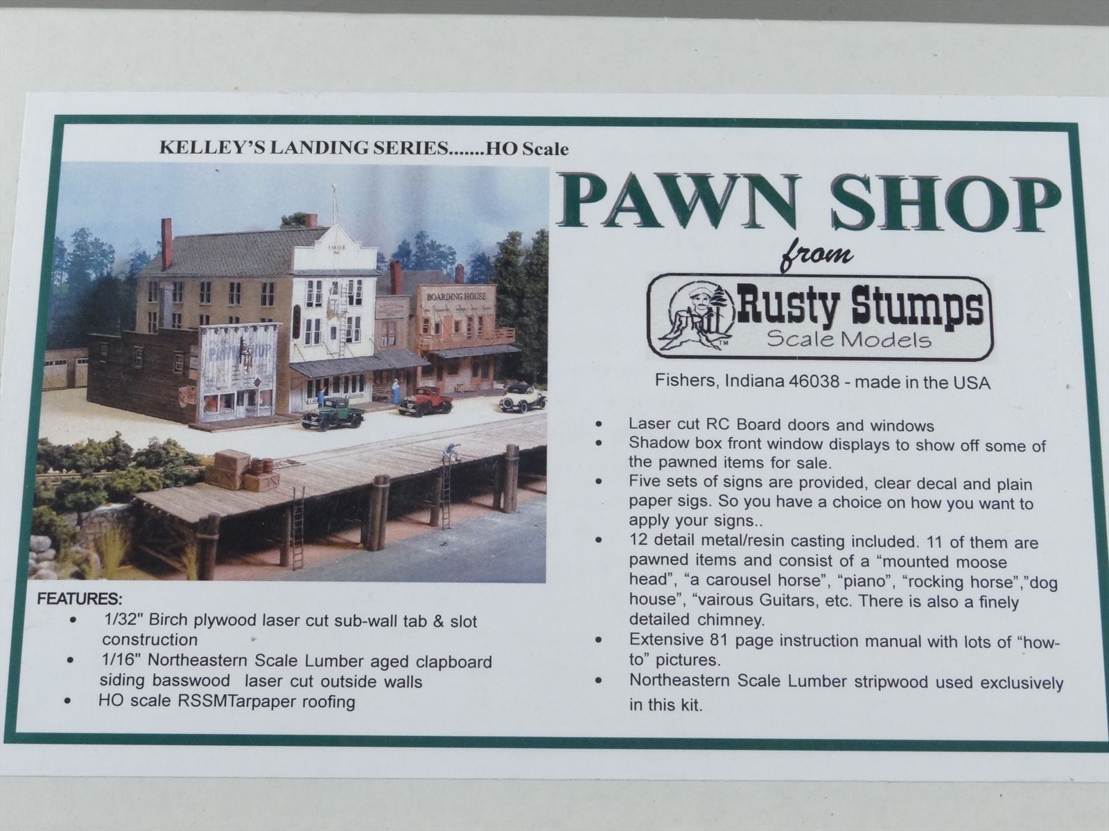 HO Scale Rusty Stumps Craftsman Kit #K4015 - KELLEY'S LANDING SERIES ...