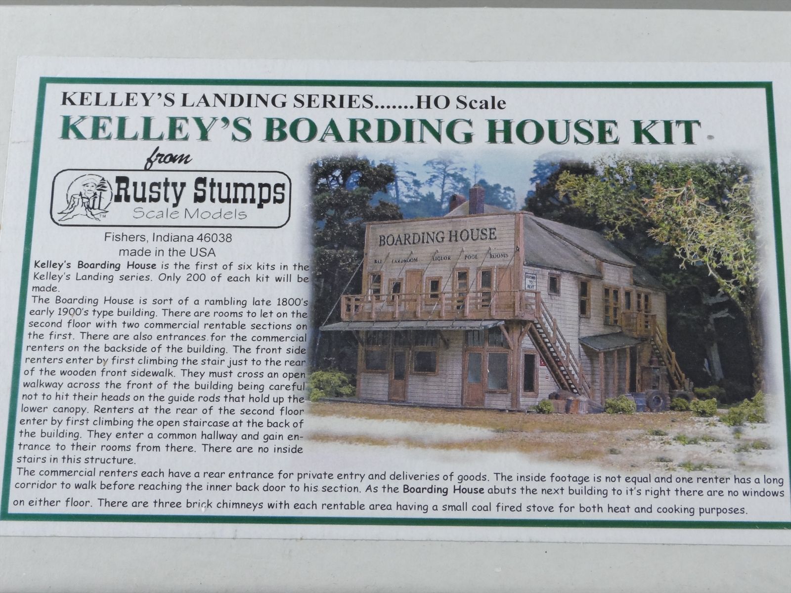 HO Scale Rusty Stumps Craftsman Kit #K4011 - KELLEY'S LANDING SERIES ...