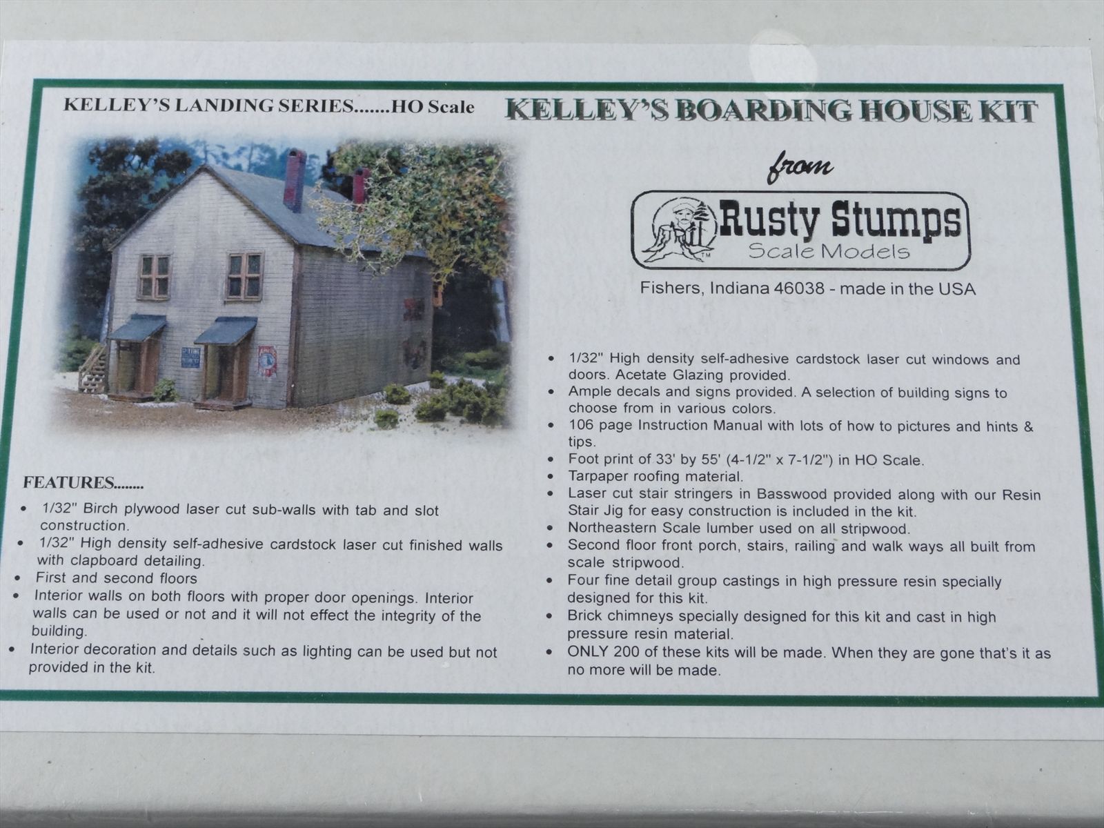 HO Scale Rusty Stumps Craftsman Kit #K4011 - KELLEY'S LANDING SERIES ...