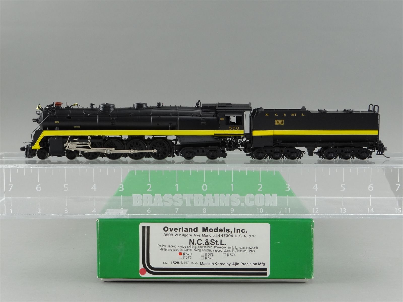 HO Brass Model Train - OMI 1528.1 Overland Models NC&STL 4-8-4 #570 ...