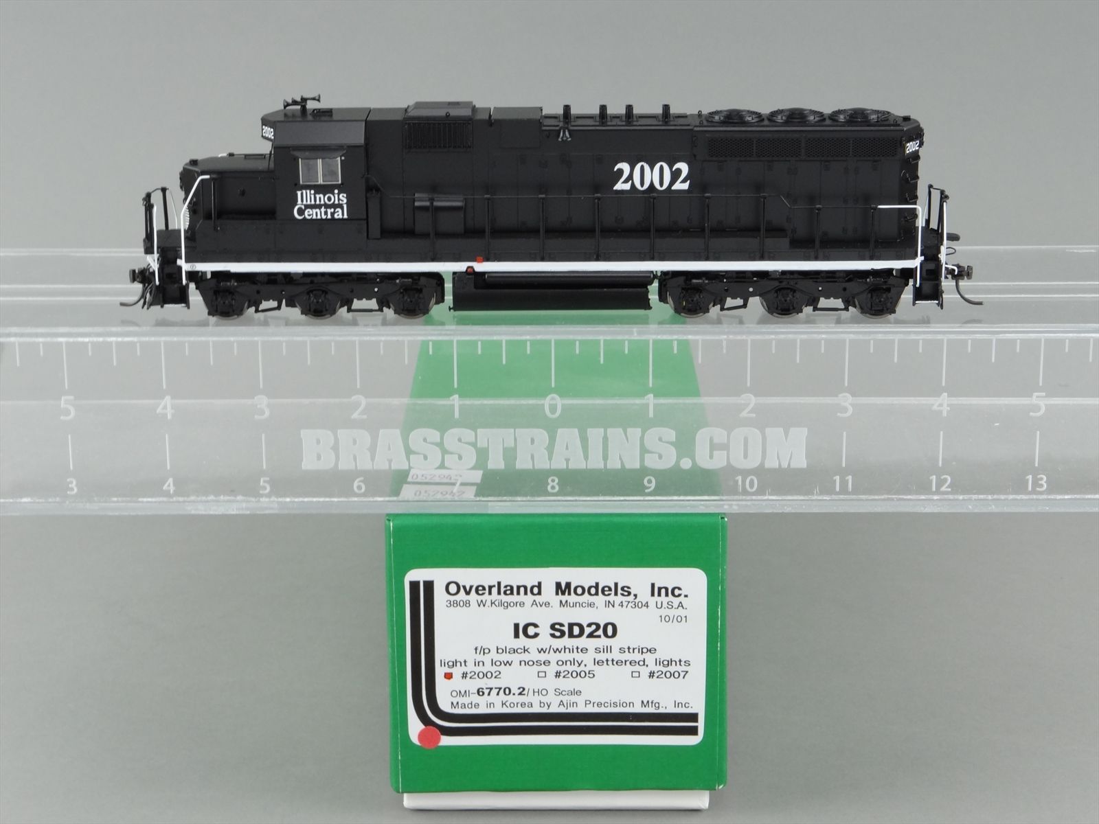 HO Brass Model Train - OMI 6770.2 Overland IC Illinois Central SD20 Diesel #2002