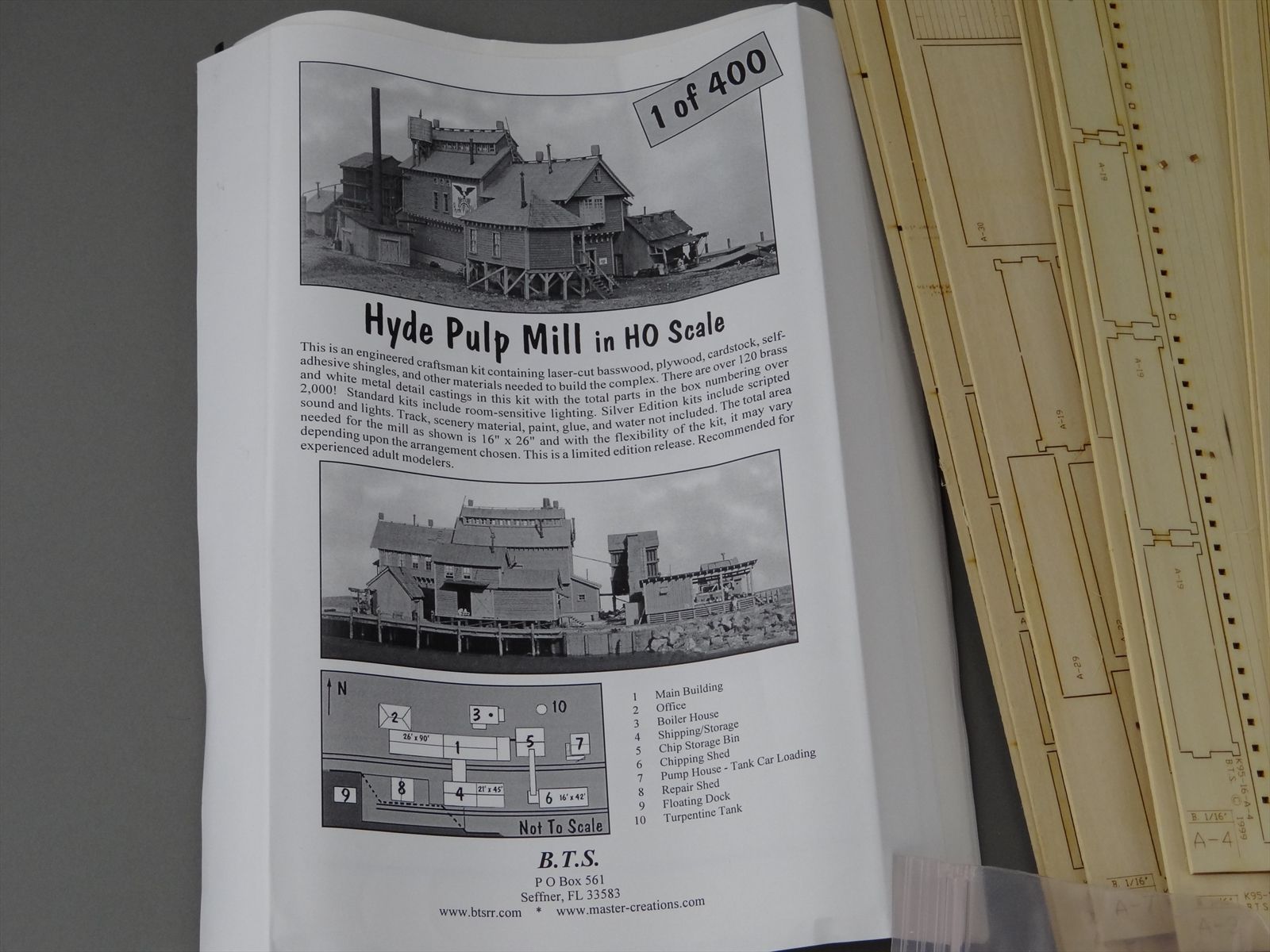 HO Scale BTS Master Creations Craftsman Kit 95 L 253 McCabe Hyde Pulp ...