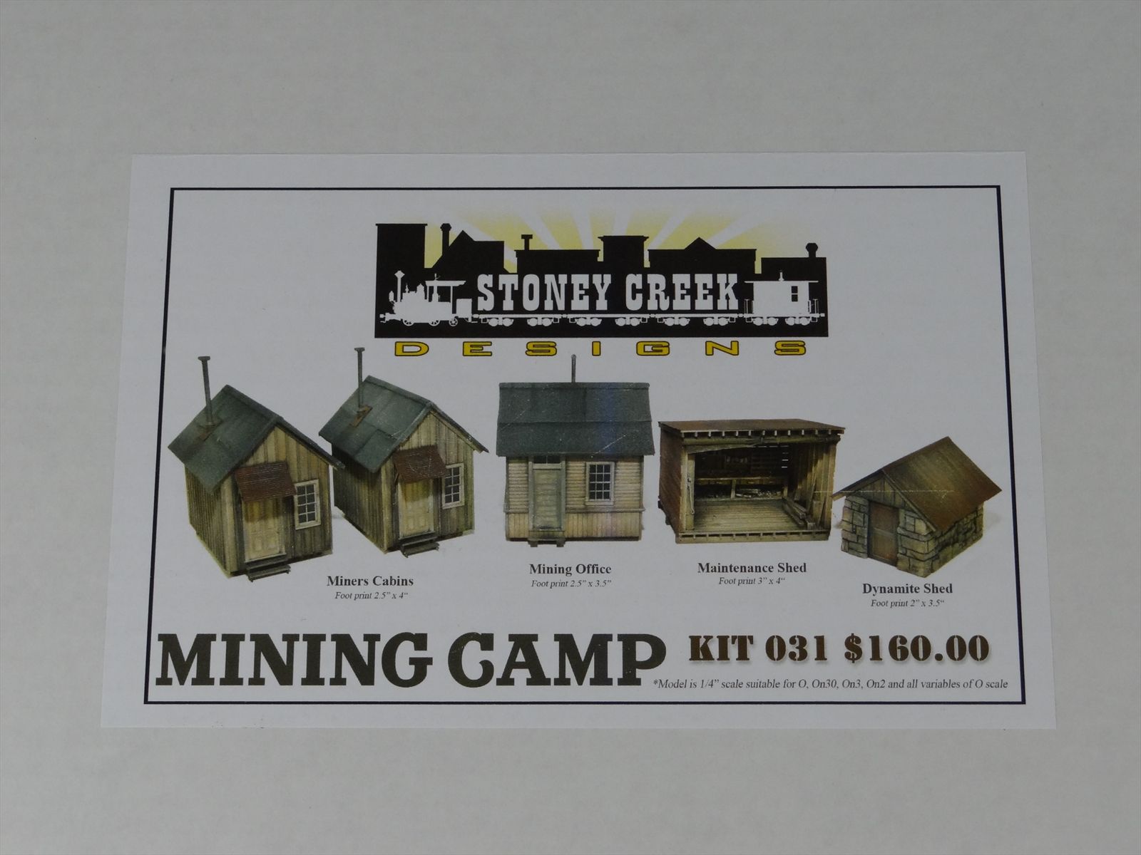 1/4" Scale O / On3 Stoney Creek Designs Craftsman Kit 030 / 031 SET - J ...
