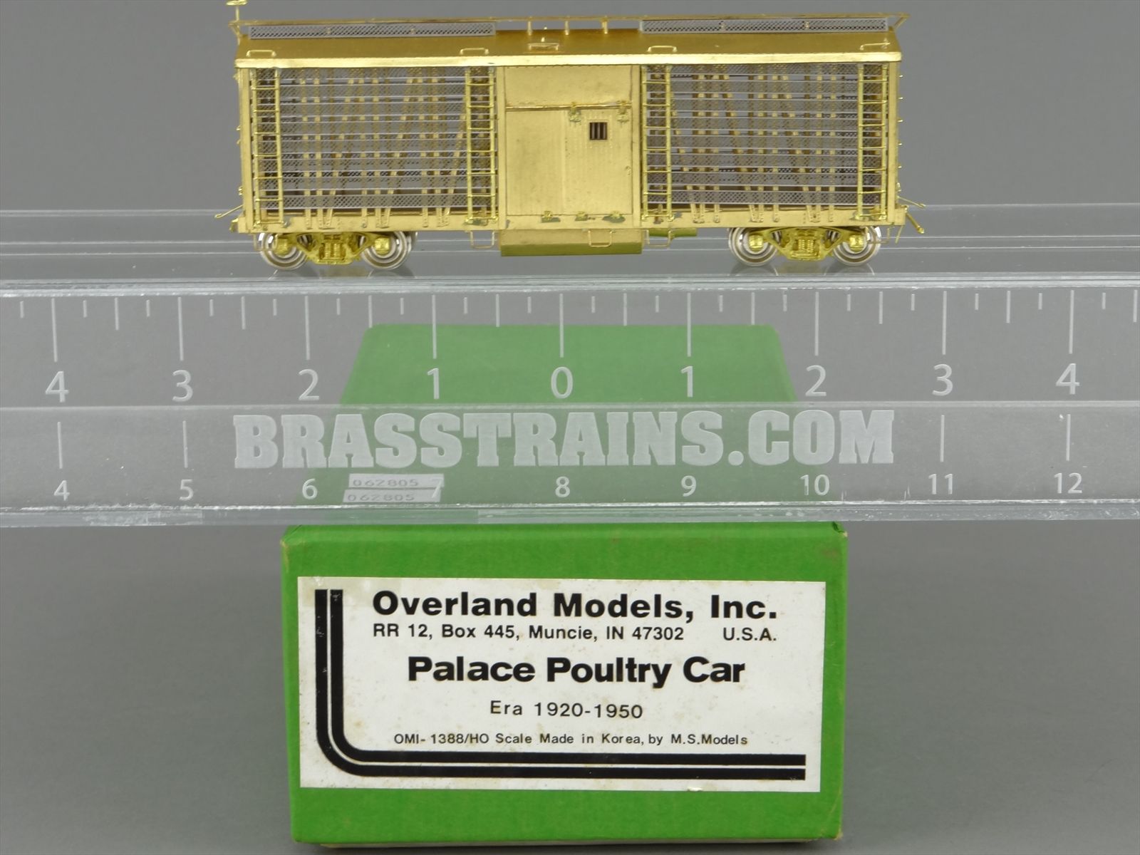HO Brass Model Train - OMI 1388 Overland Palace Poultry Car 1920-1950 Era