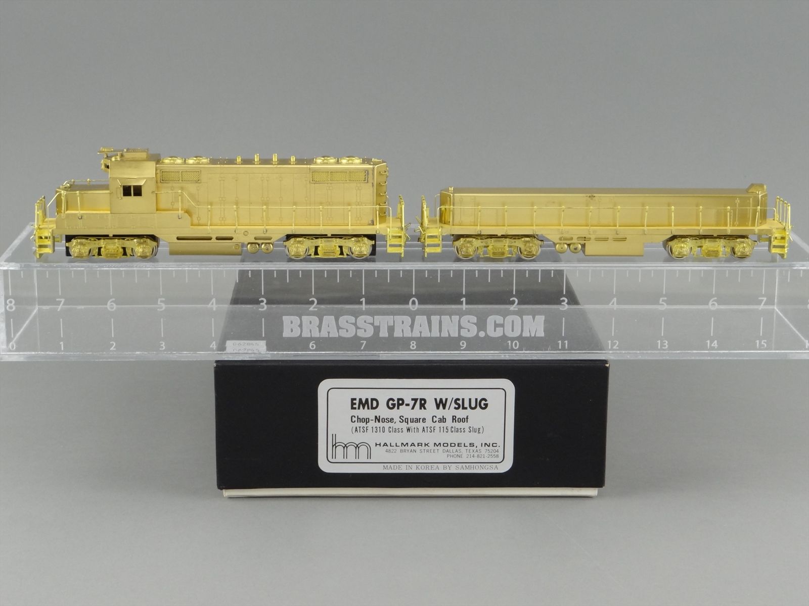 HO Brass Model Train - Hallmark ATSF Santa Fe GP-7R with Slug Set ...