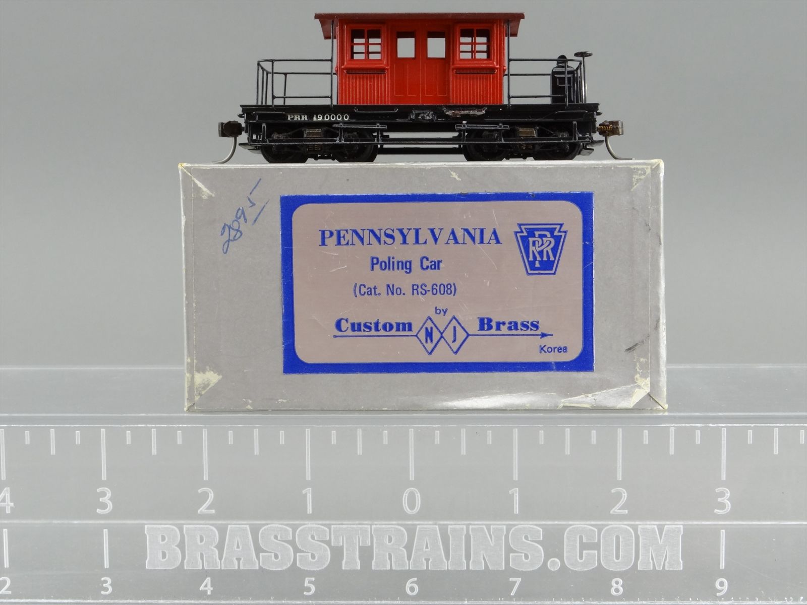 HO Brass Model - Custom Brass RS-608 PRR Poling Car - #190000