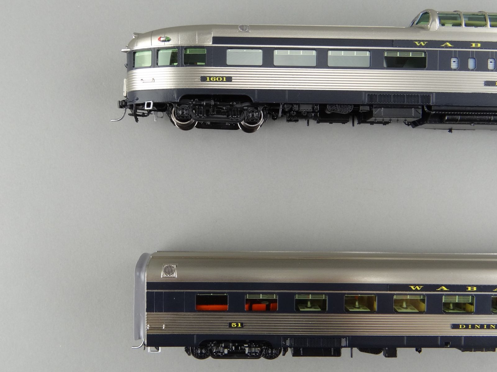 HO Scale Brass Model Train - UTI 1950 Wabash Blue Bird Early Six Car ...
