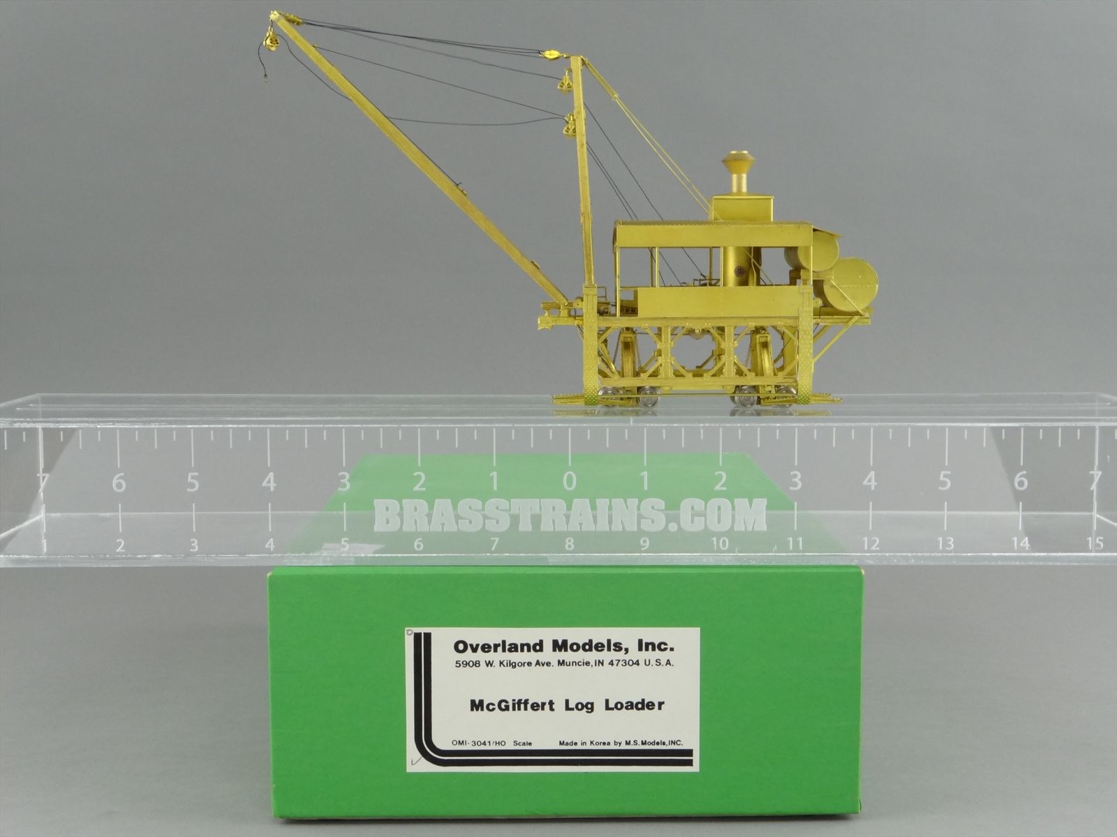 HO Brass Logging - OMI 3041 Overland Models McGiffert Log Loader