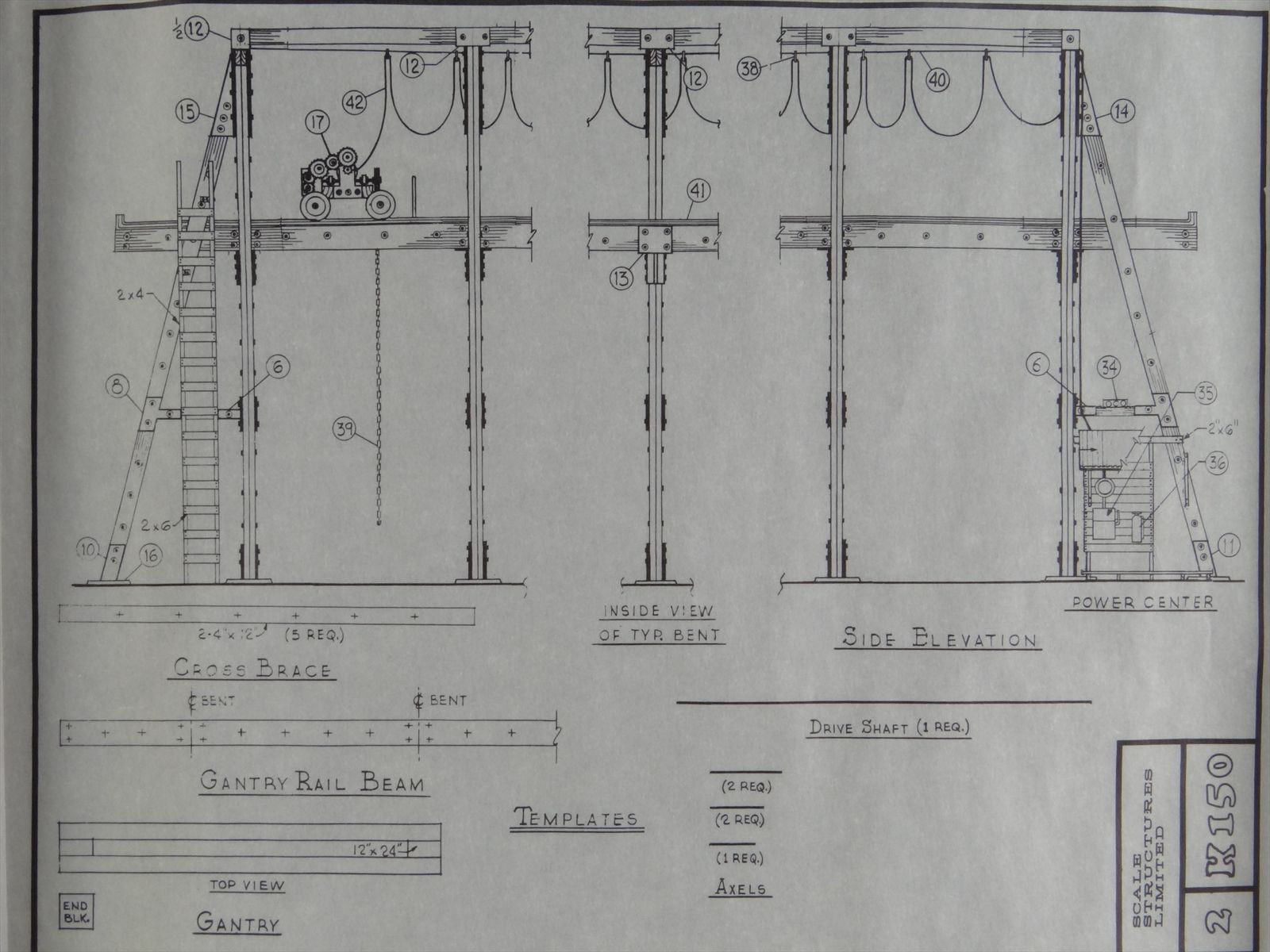 HO Scale Structures Ltd Craftsman Kit #1146 - Timber Gantry