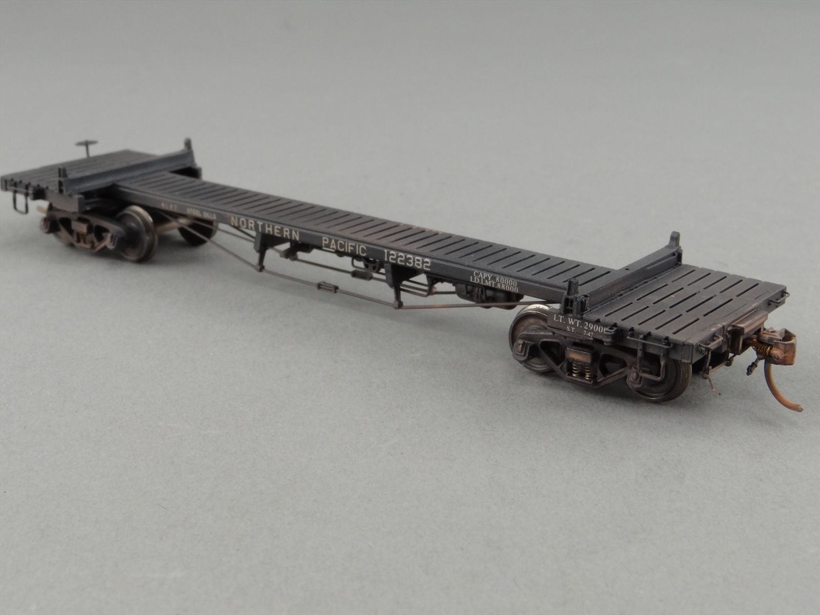 HO Brass Model Train Cars - W&R NP Northern Pacific 41' Truss Rod Log 3 ...