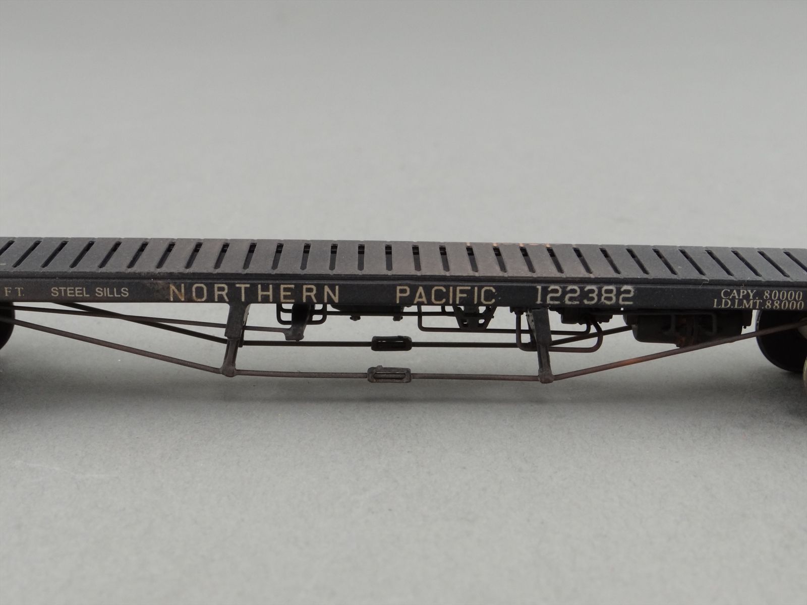 HO Brass Model Train Cars - W&R NP Northern Pacific 41' Truss Rod Log 3 ...