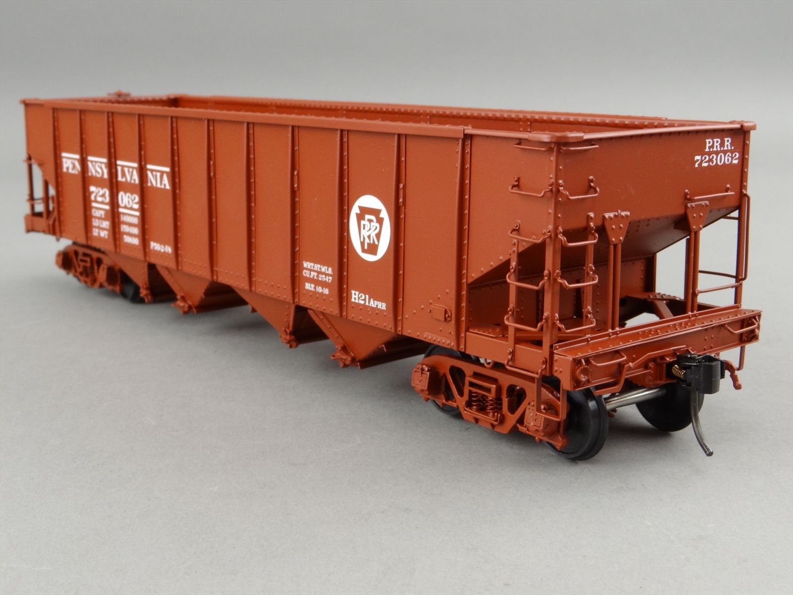 O 2-Rail Brass RYM Rich Yoder PRR Pennsylvania 70-Ton H21a Quad Hopper ...