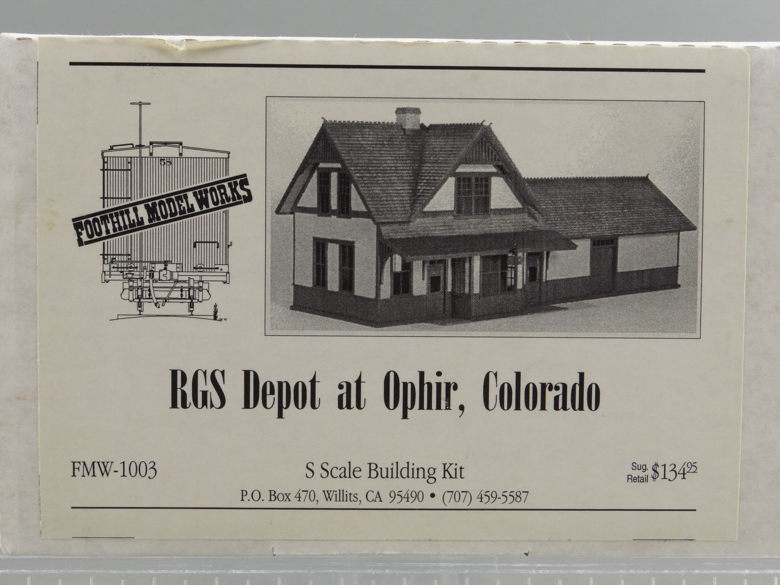 S / Sn3 Scale Foothill Model Works Craftsman Building Kit FMW 1003 ...