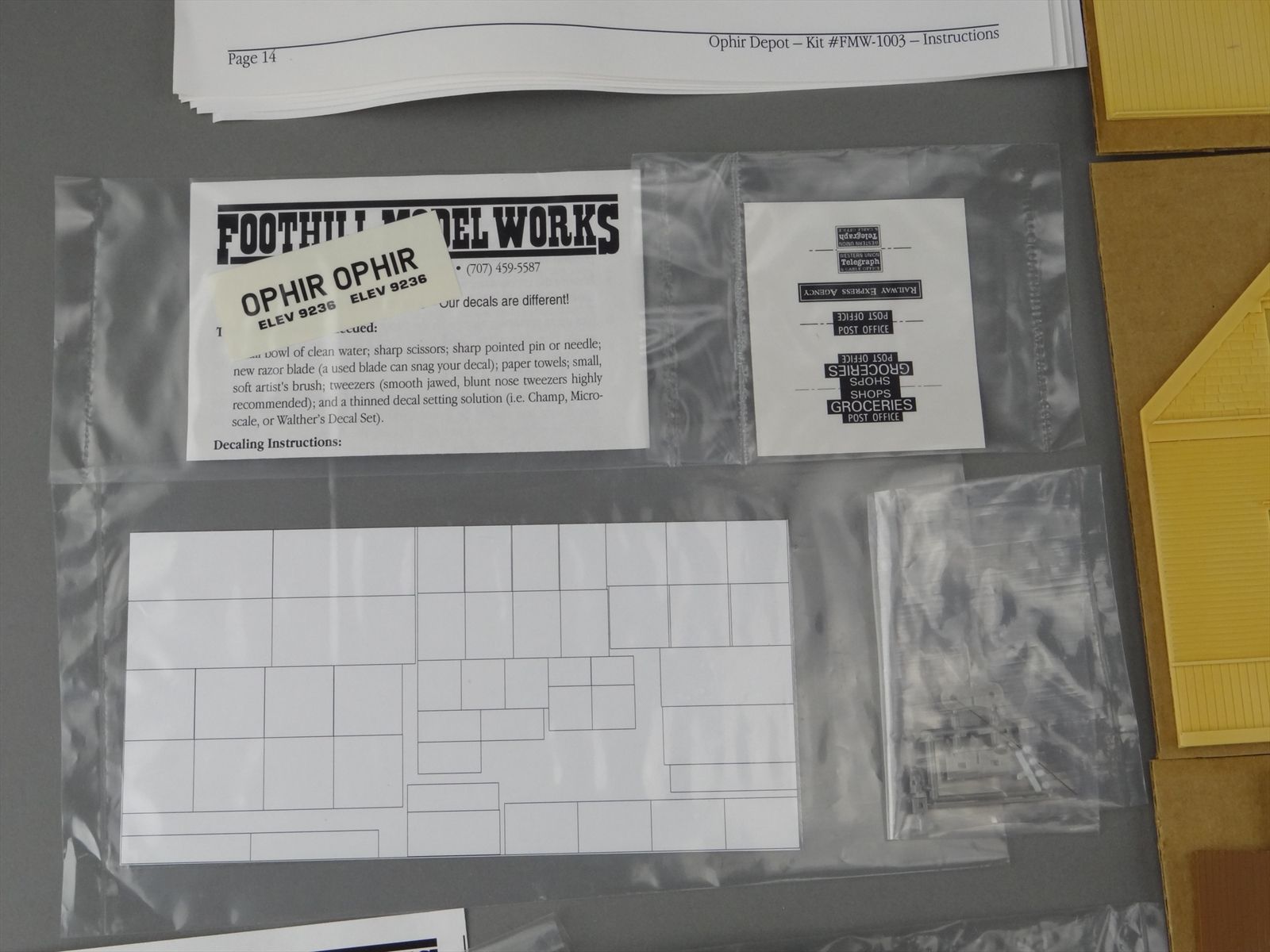 S / Sn3 Scale Foothill Model Works Craftsman Building Kit FMW 1003 ...