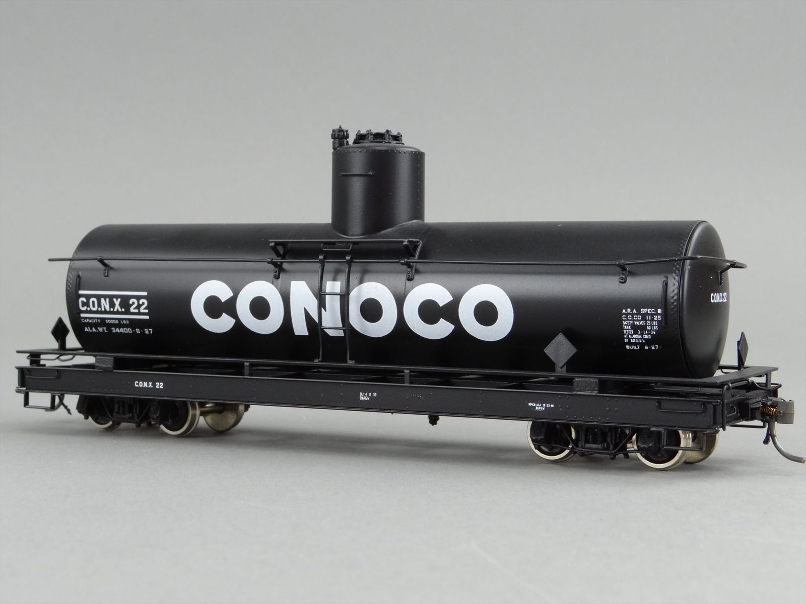 Sn3 Scale Brass PBL Milestone Models Conoco Tank Car #22 - Wide Frame ...