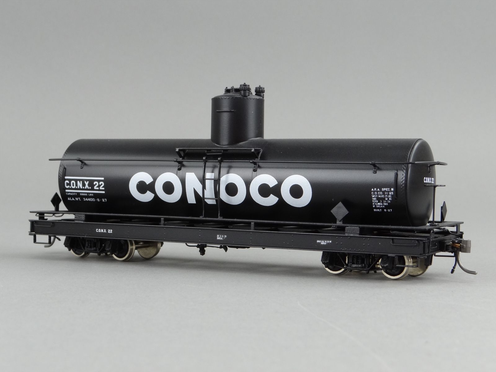 Sn3 Scale Brass PBL Milestone Models Conoco Tank Car #22 - Wide Frame ...