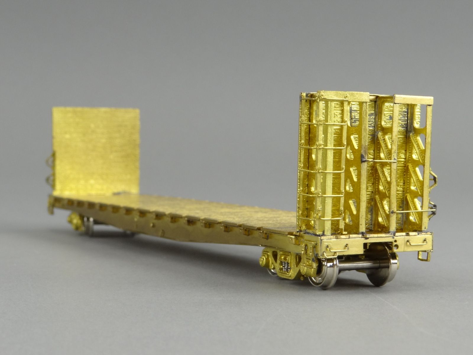 HO Brass OMI 3023 Overland UP Union Pacific Bulkhead Flat Car Unpainted