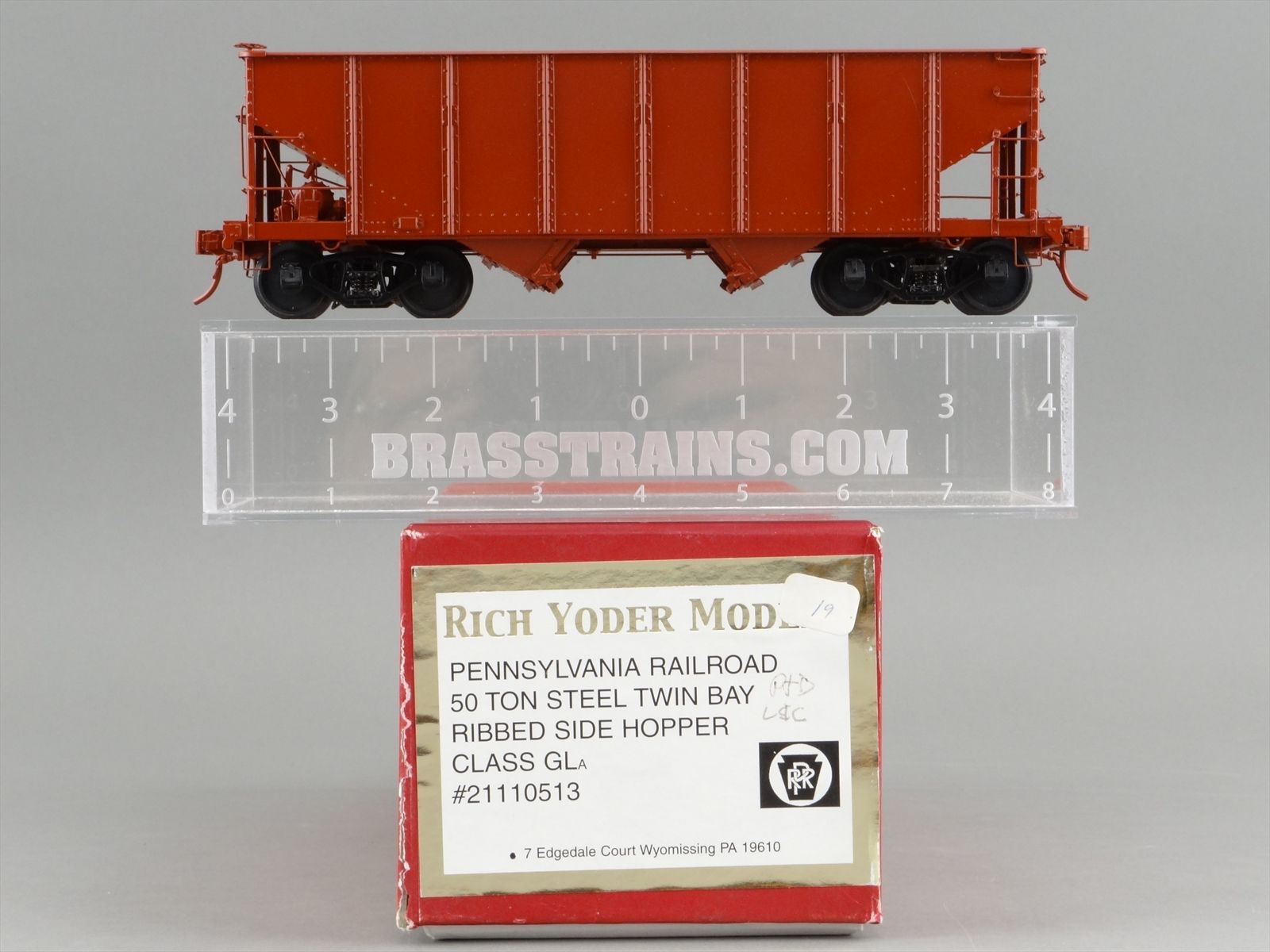 O 2-Rail Brass RYM Rich Yoder PRR Pennsylvania 50-Ton GLA Hopper