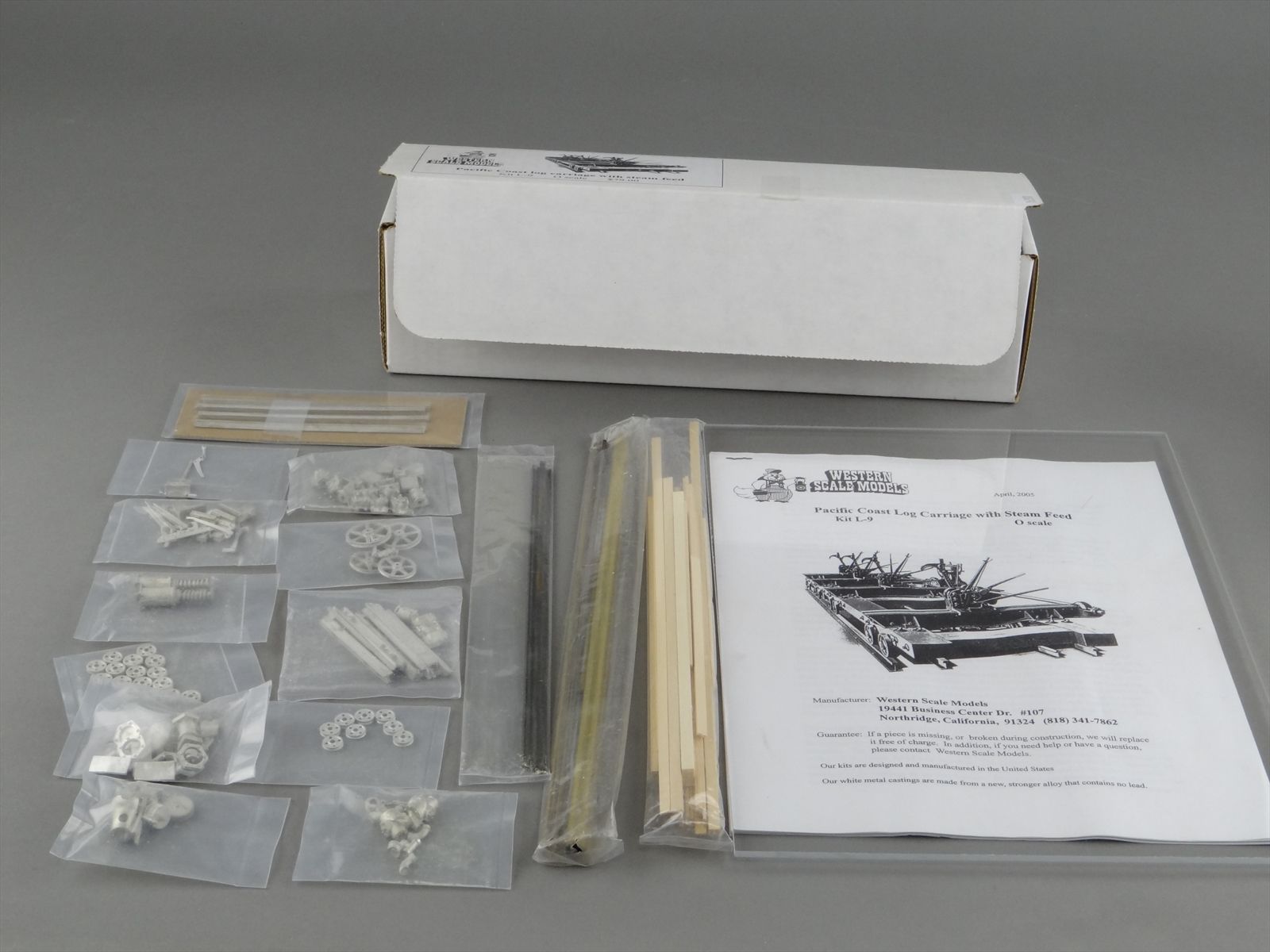 1/4" O Western Scale Models Craftsman Kit #L-9 Pacific Coast Log ...