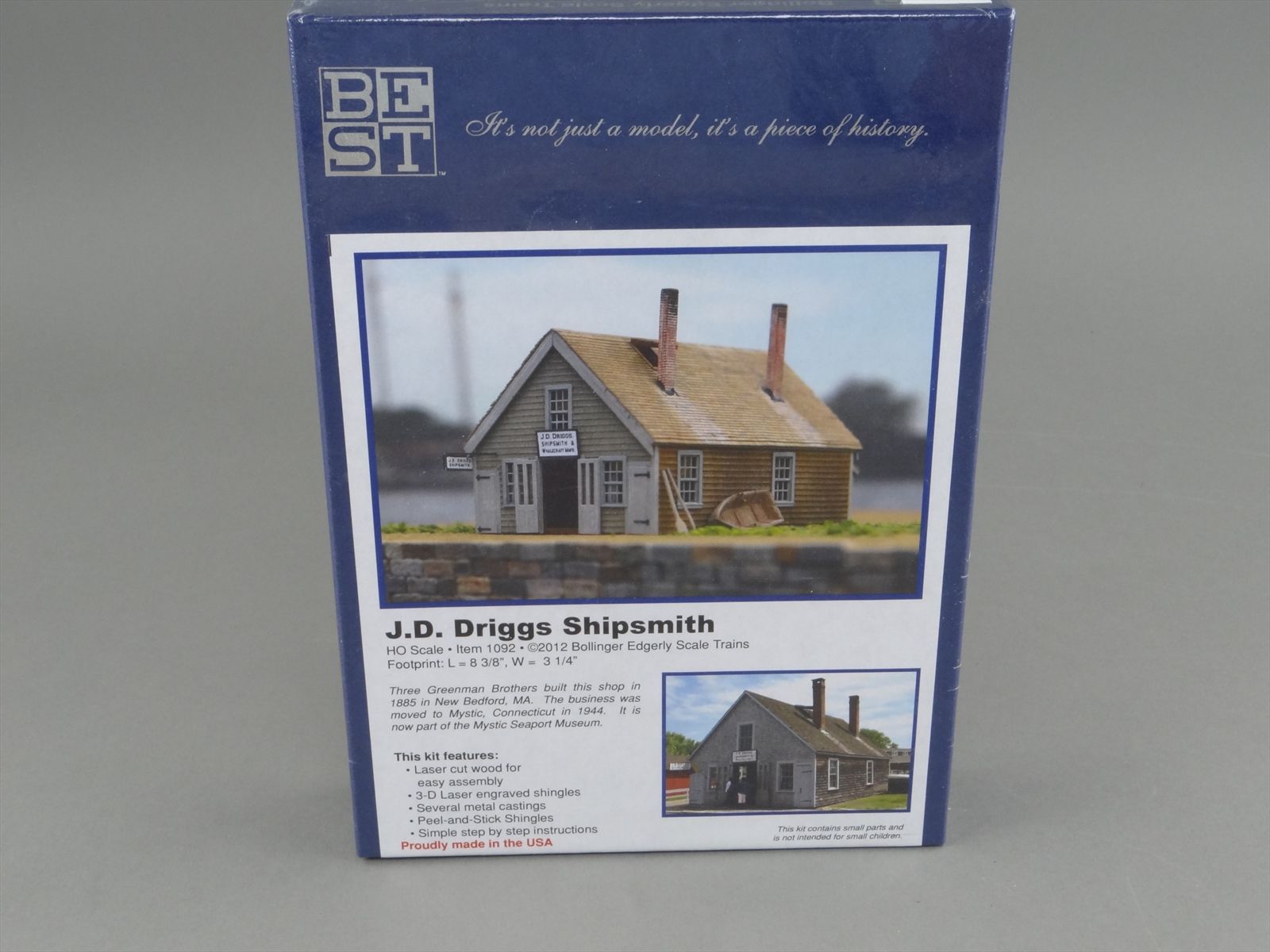 HO Scale BEST Craftsman Kit #1092 - JD Driggs Shipsmith