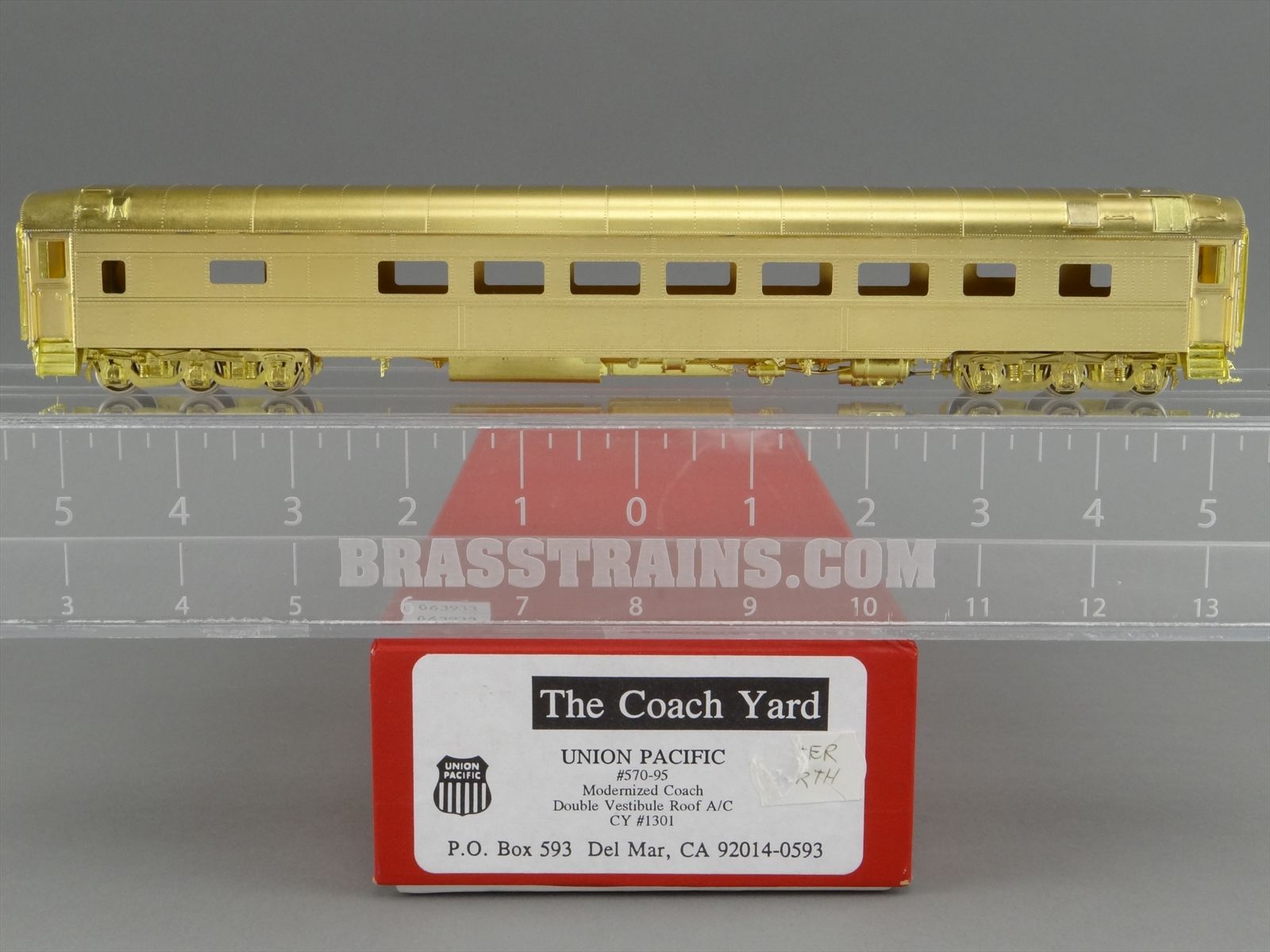 HO Brass TCY 1301 Coach Yard UP Union Pacific Modernized Coach #570-95 ...