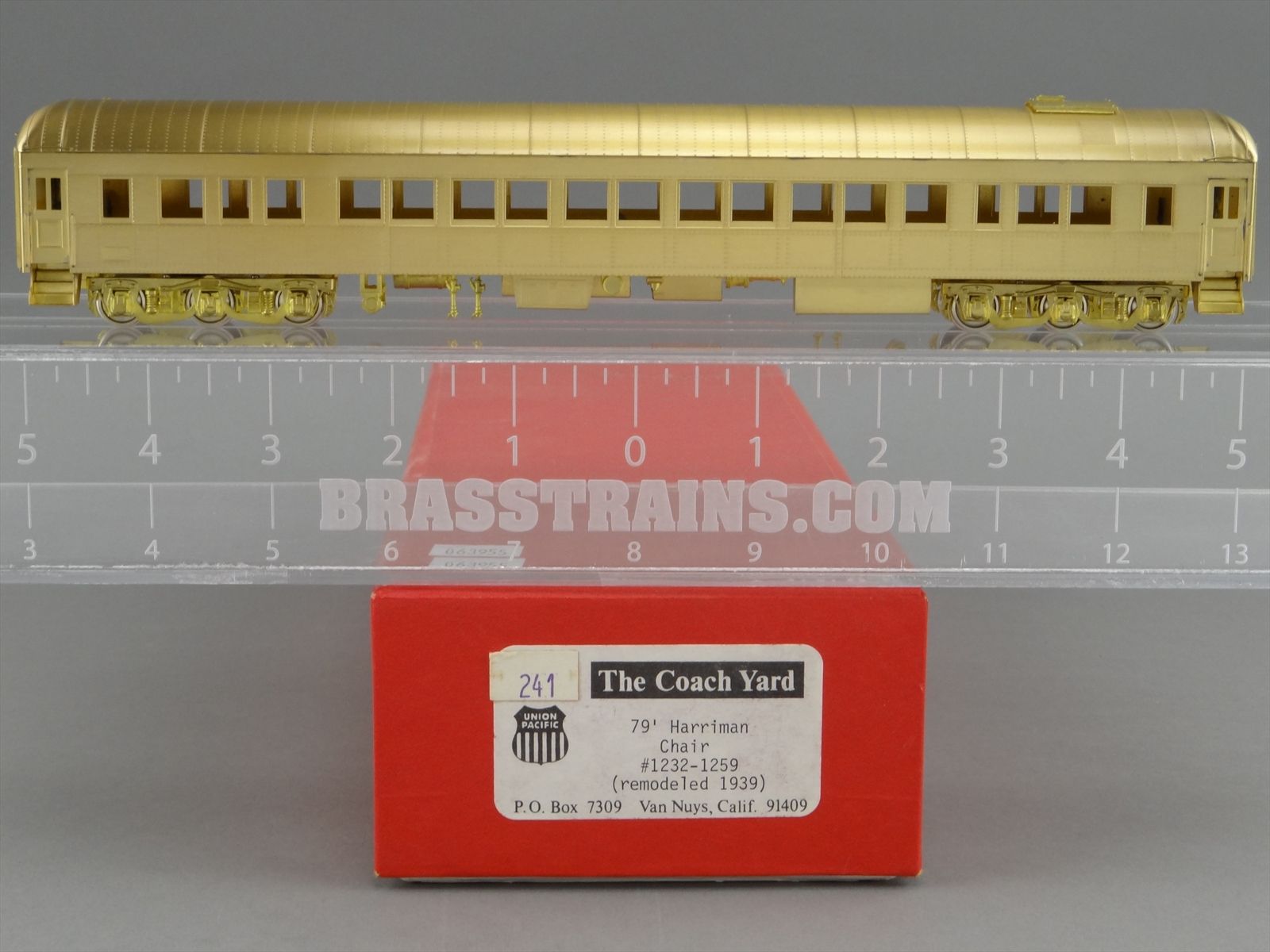 HO Brass - TCY Coach Yard UP Union Pacific 79' Harriman Chair Car #1232 ...