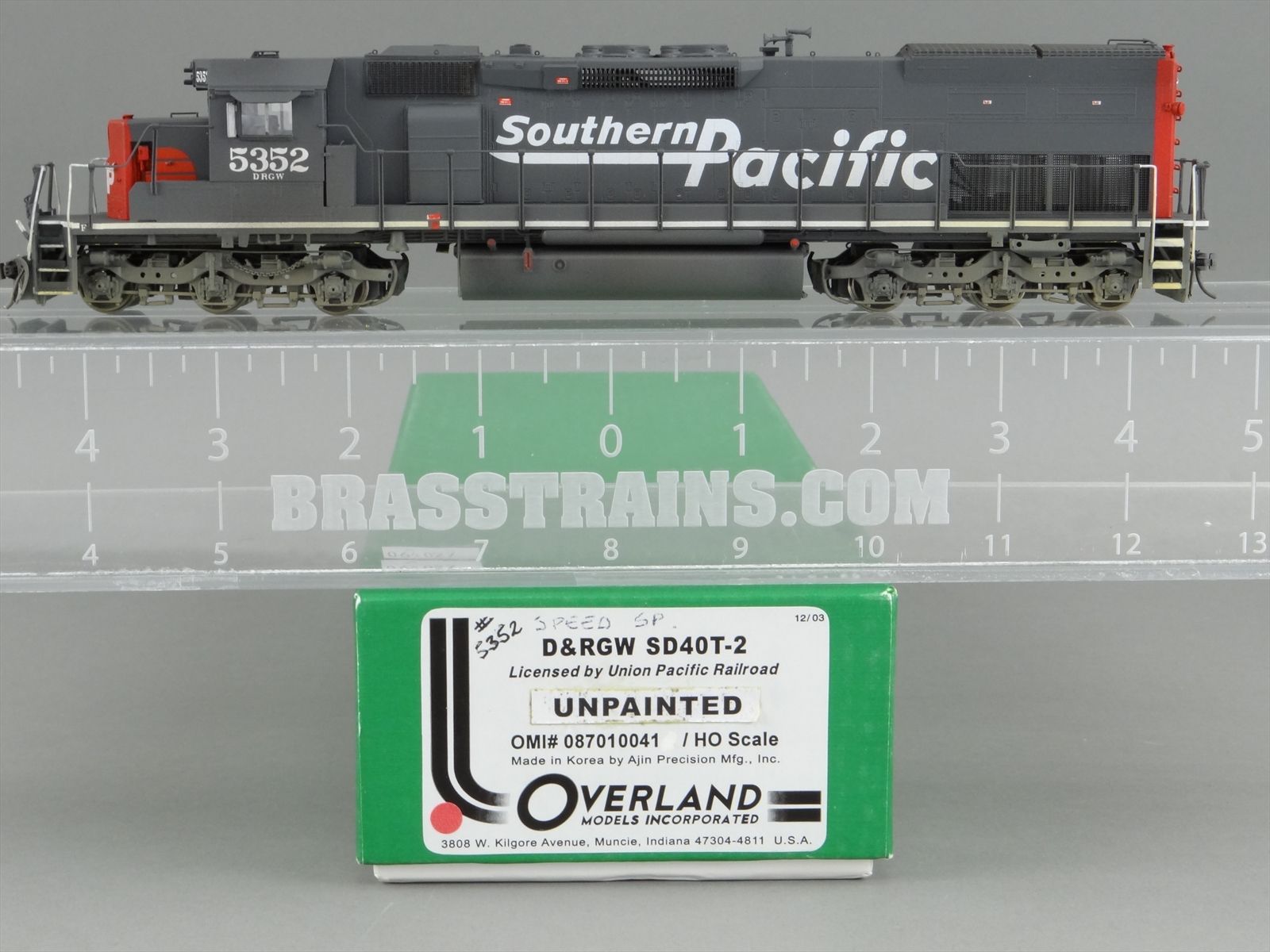 HO Brass OMI Overland D&RGW Rio Grande SD40T-2 Diesel Custom as SP ...