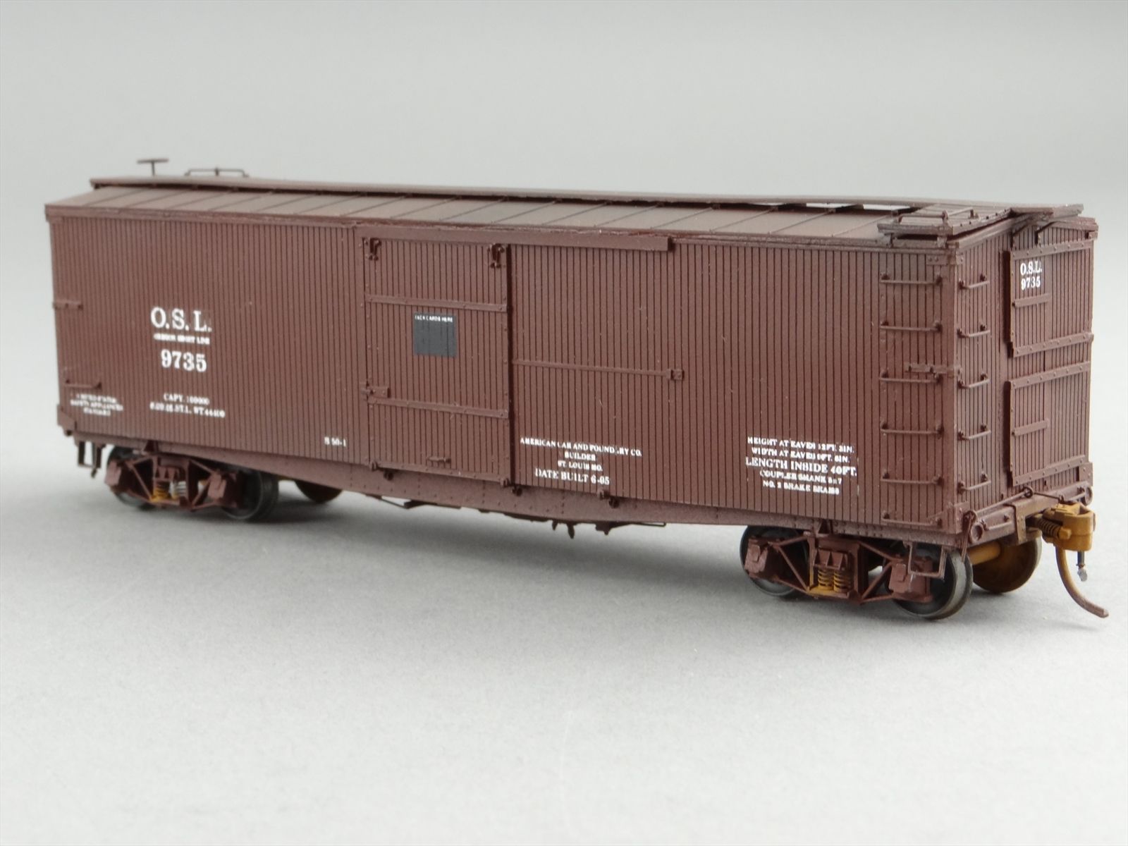 HO Westerfield 1712 Pro Built Kit - OSL Oregon Short Line B-50-1 Box ...