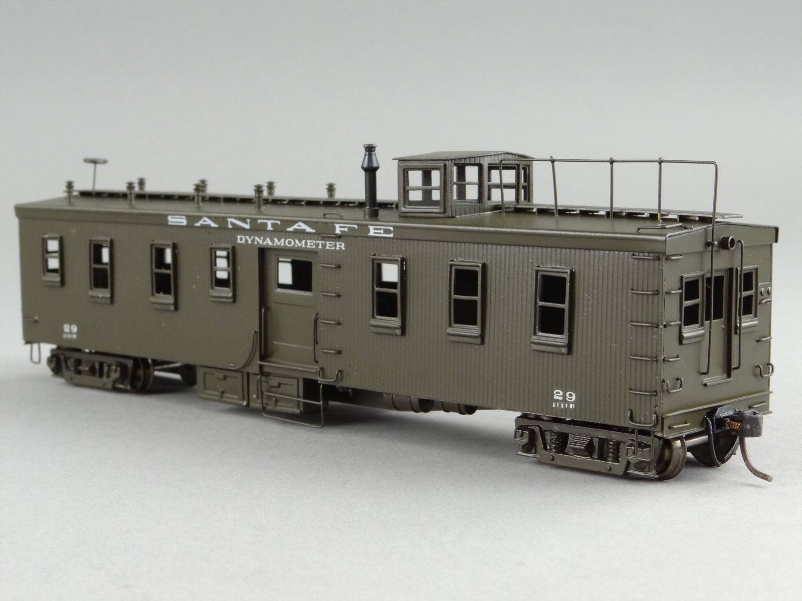HO Brass Model Train - Hallmark AT&SF Santa Fe Dynamometer Car #29 - CUSTOM
