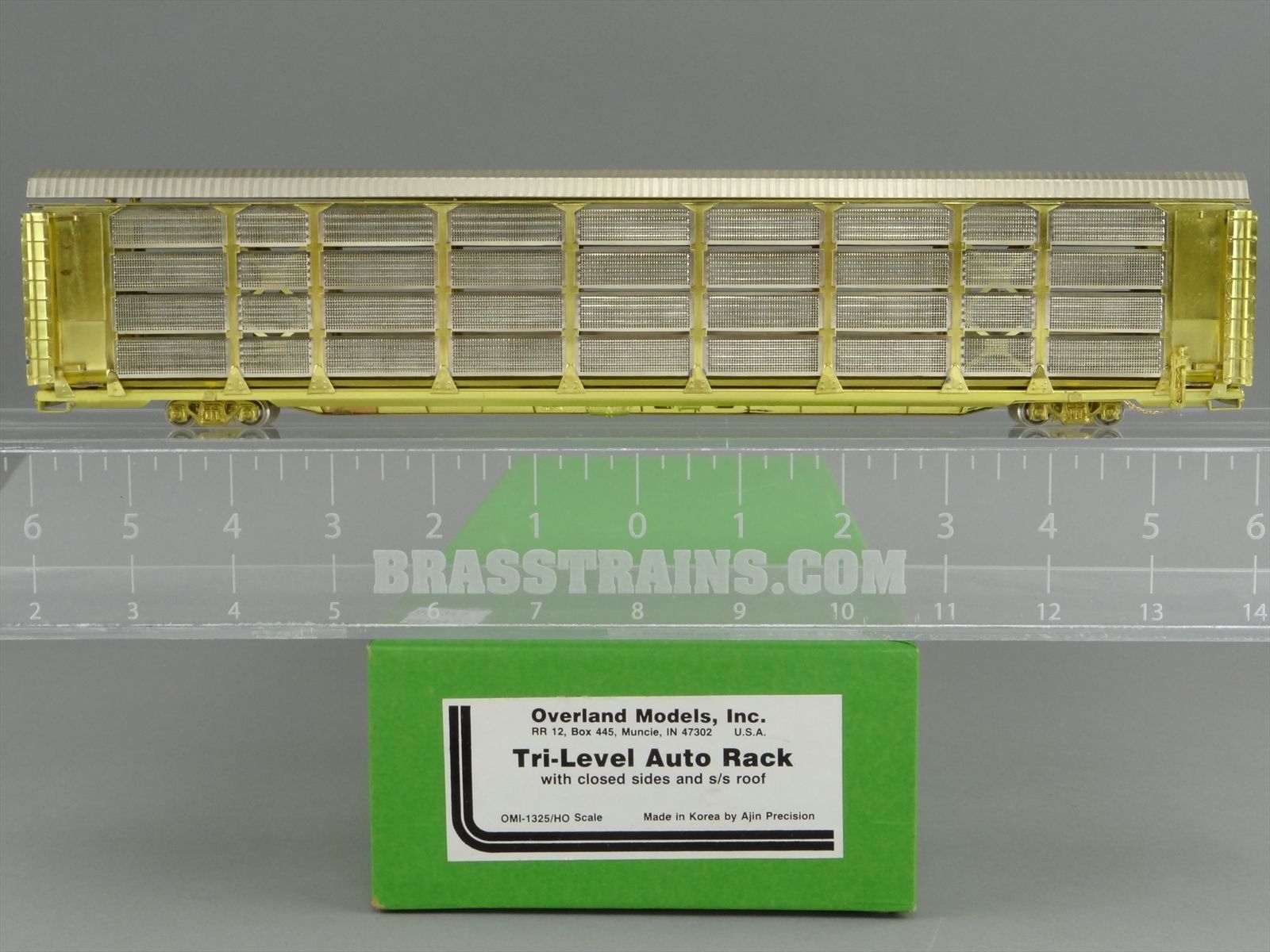 HO Scale Model Train OMI 1325 D&RGW Tri-Level Auto Rack Closed Sides S ...